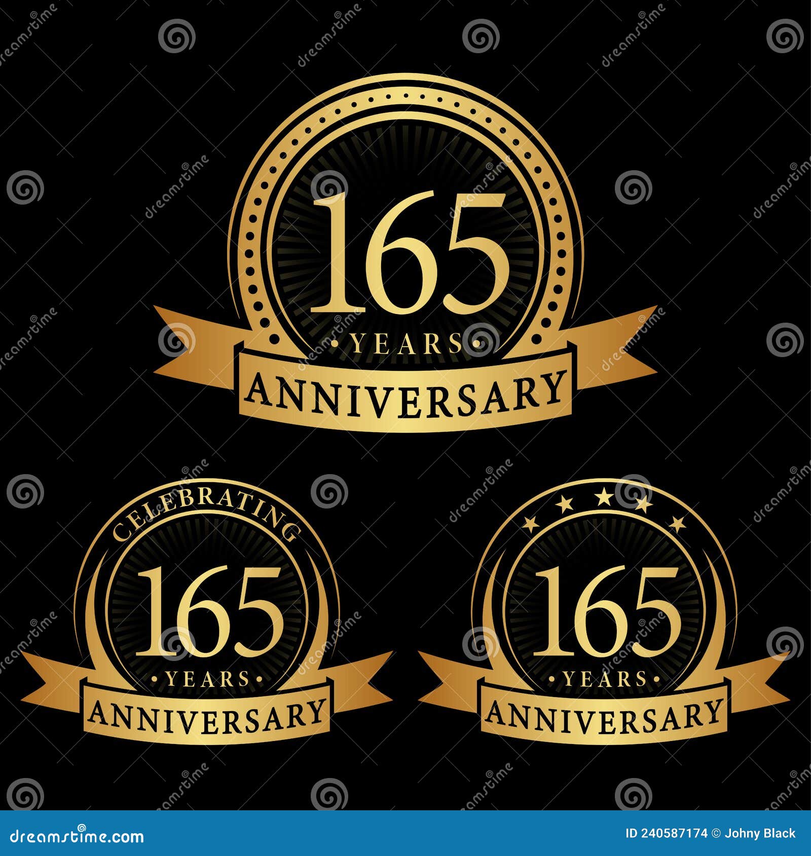 165 Years Anniversary Celebration Logotype. 165th Anniversary Logo ...