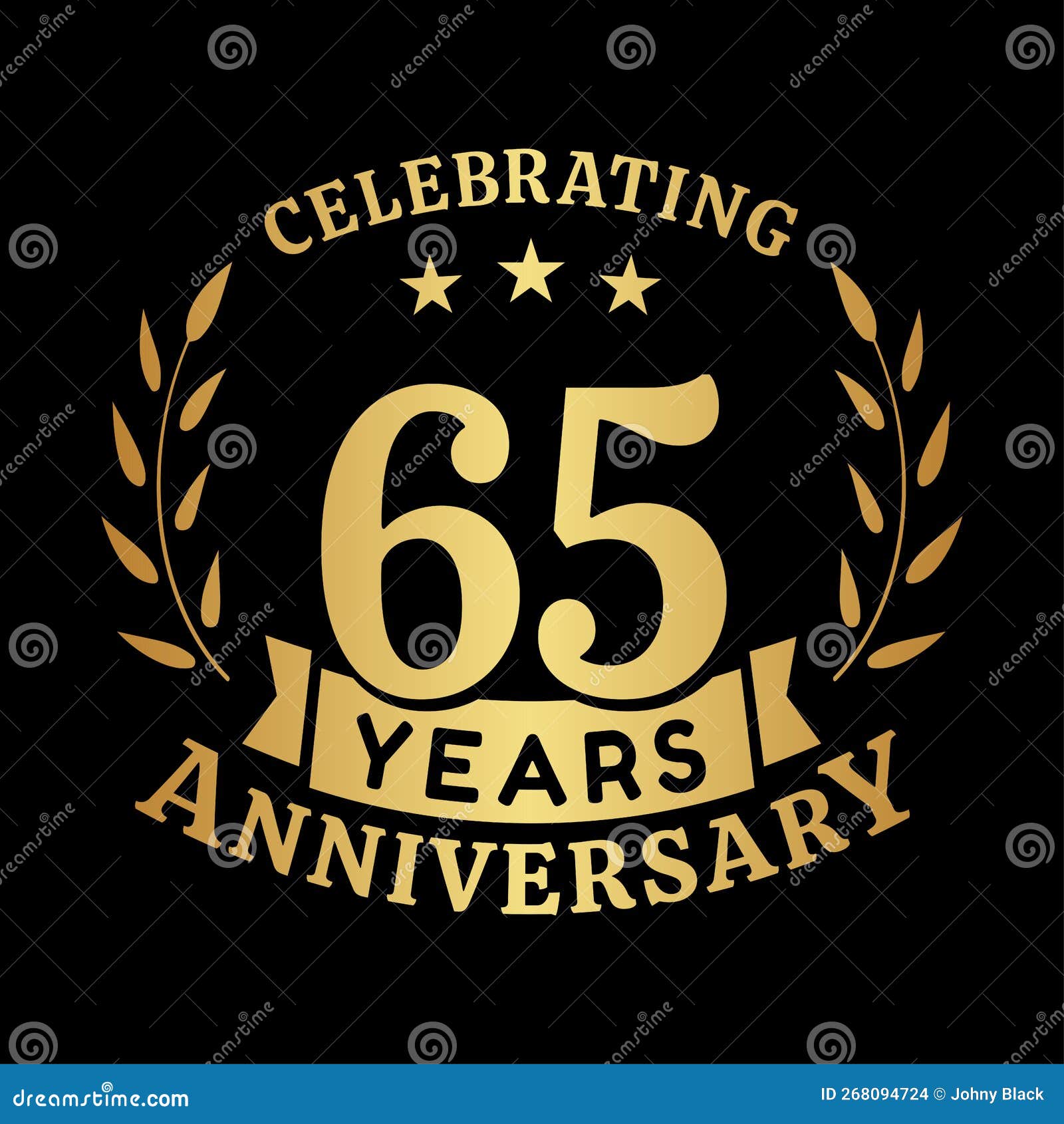 65 Years Anniversary Celebration Logotype. 65th Anniversary Logo ...