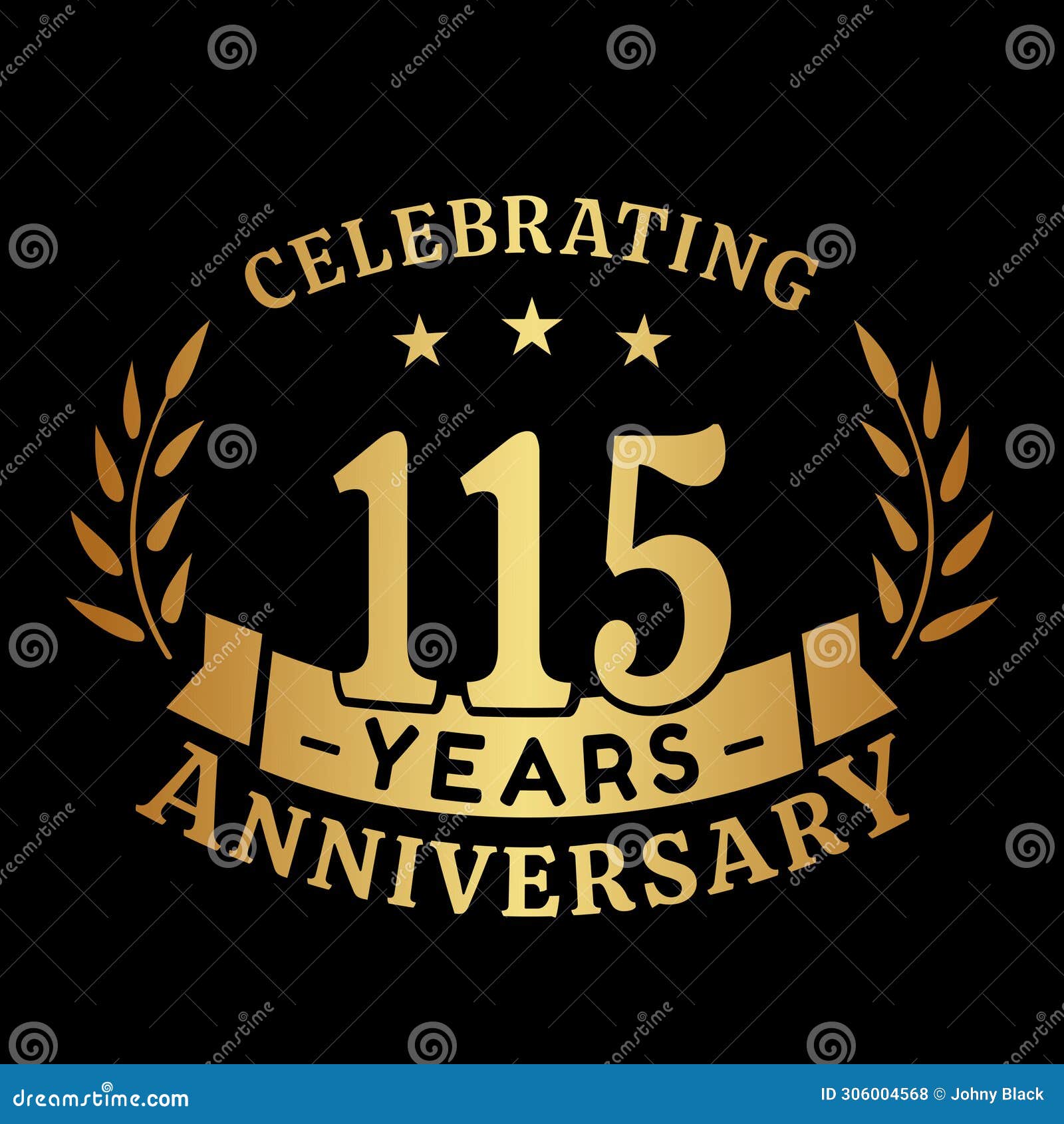 Happy 115th Anniversary. 115 Years Anniversary Design Template. Vector ...