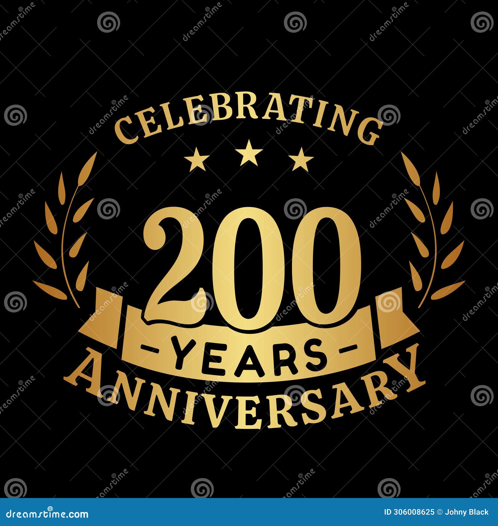 200 Years Anniversary Celebration Logotype. 200th Anniversary Logo ...