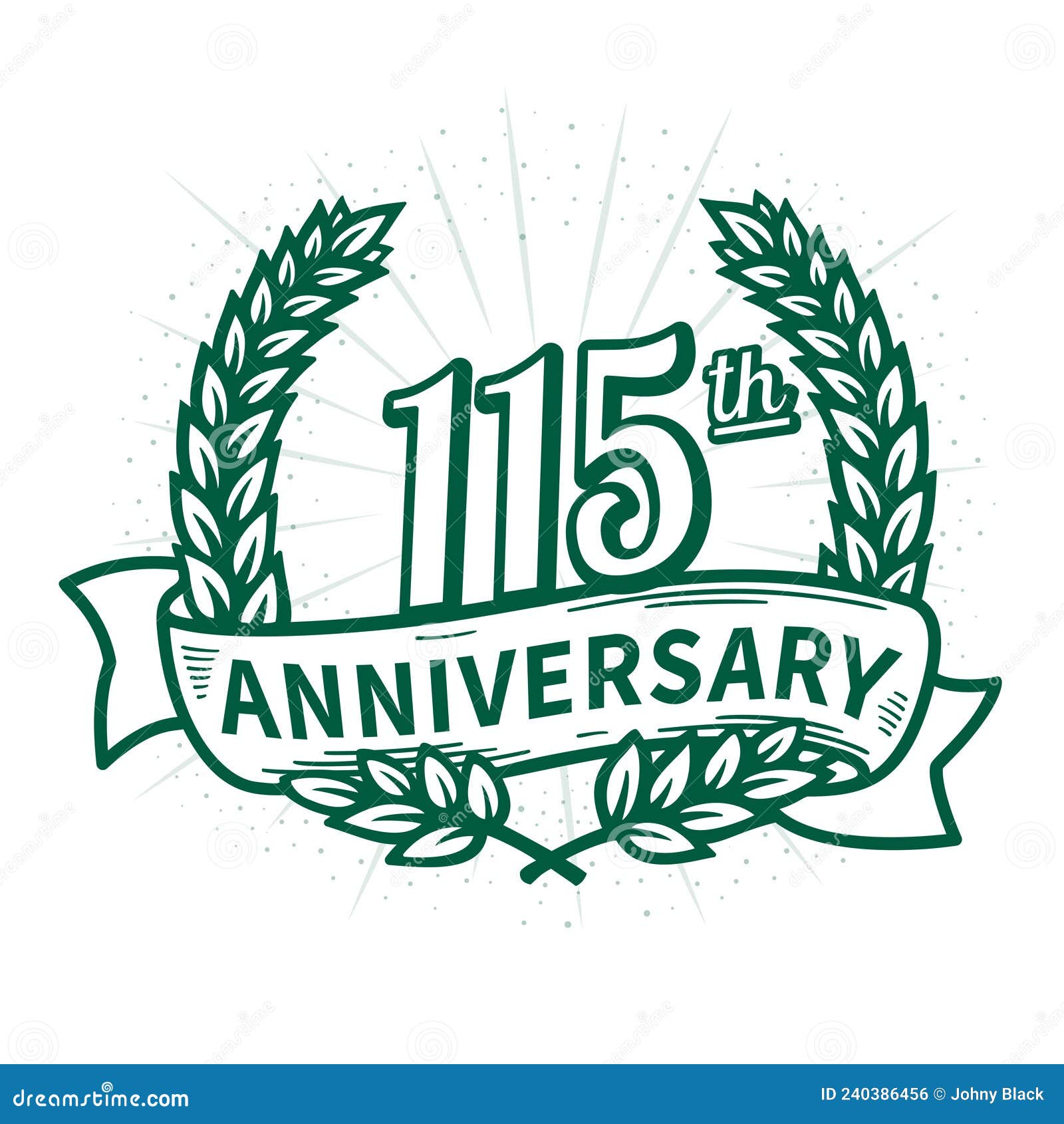 115 Years Anniversary Celebration Logotype. 115th Anniversary Logo ...