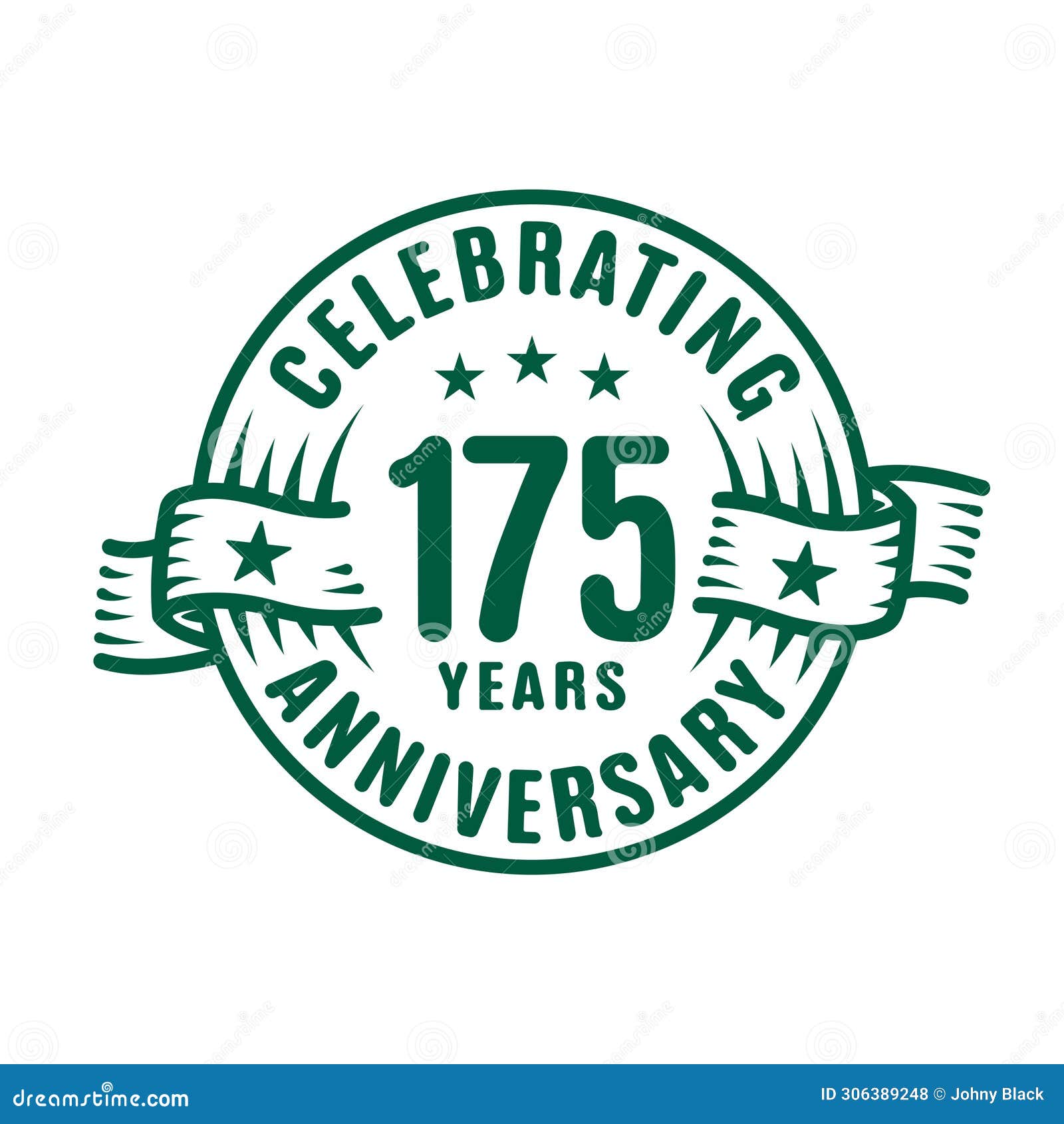 175 Years Anniversary Celebration Logotype. 175th Years Logo. Vector ...