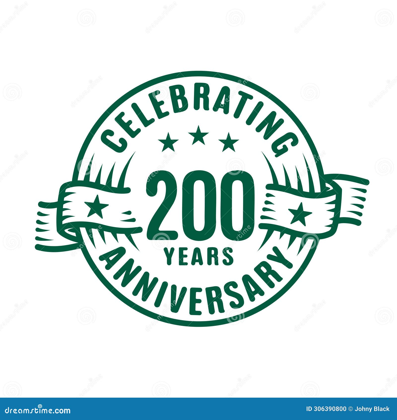 200 Years Anniversary Celebration Logotype. 200th Years Logo. Vector ...