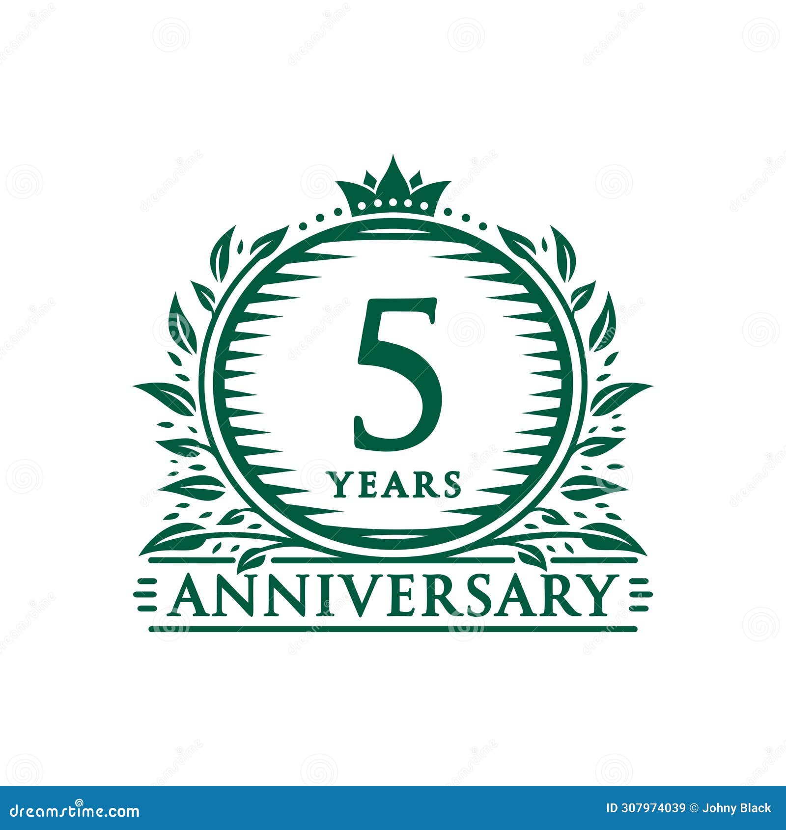 5 Years Celebrating Anniversary Design Template. 5th Anniversary Logo ...