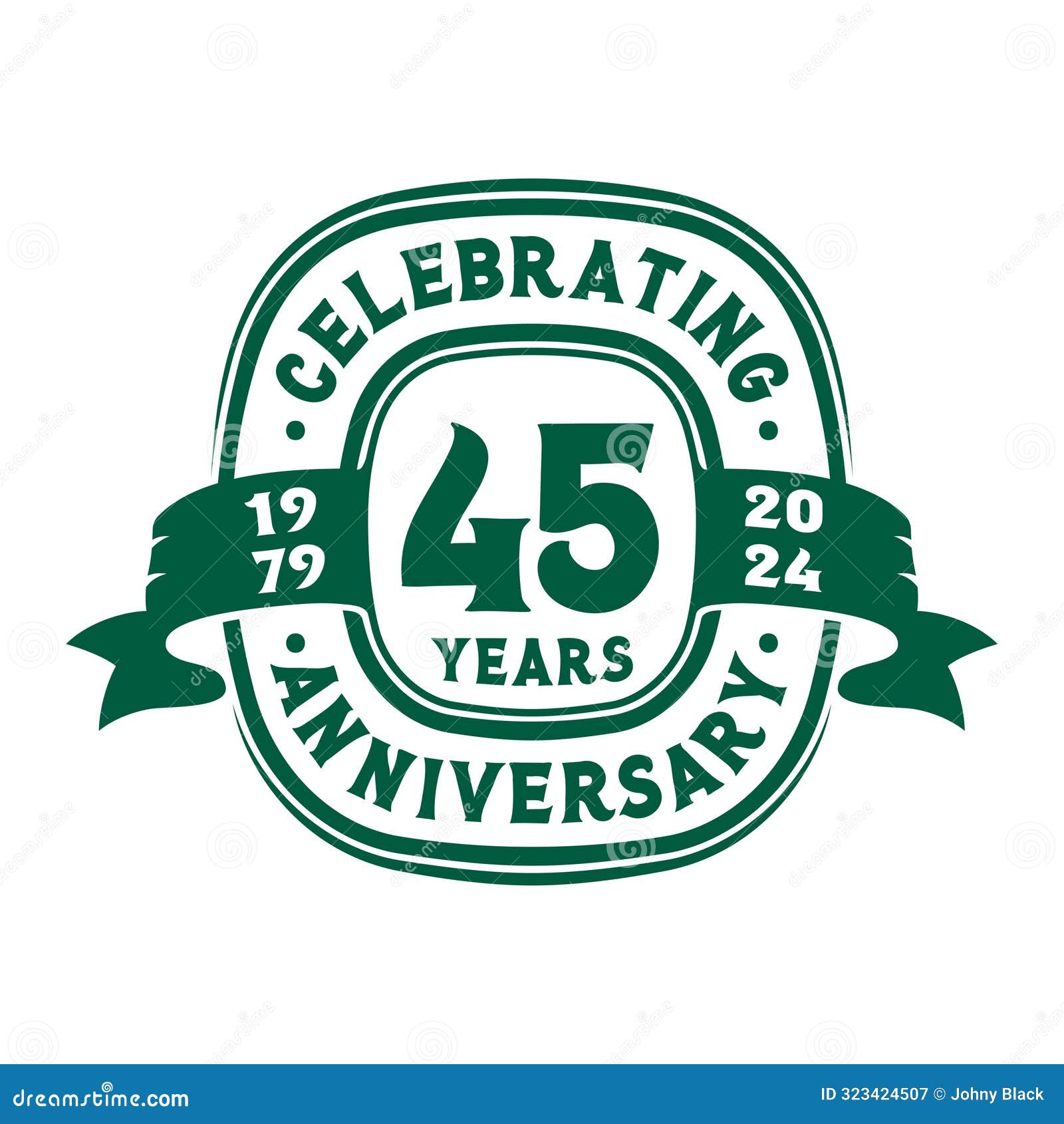 45th Anniversary Celebration Logo Design Template. 45th Anniversary ...