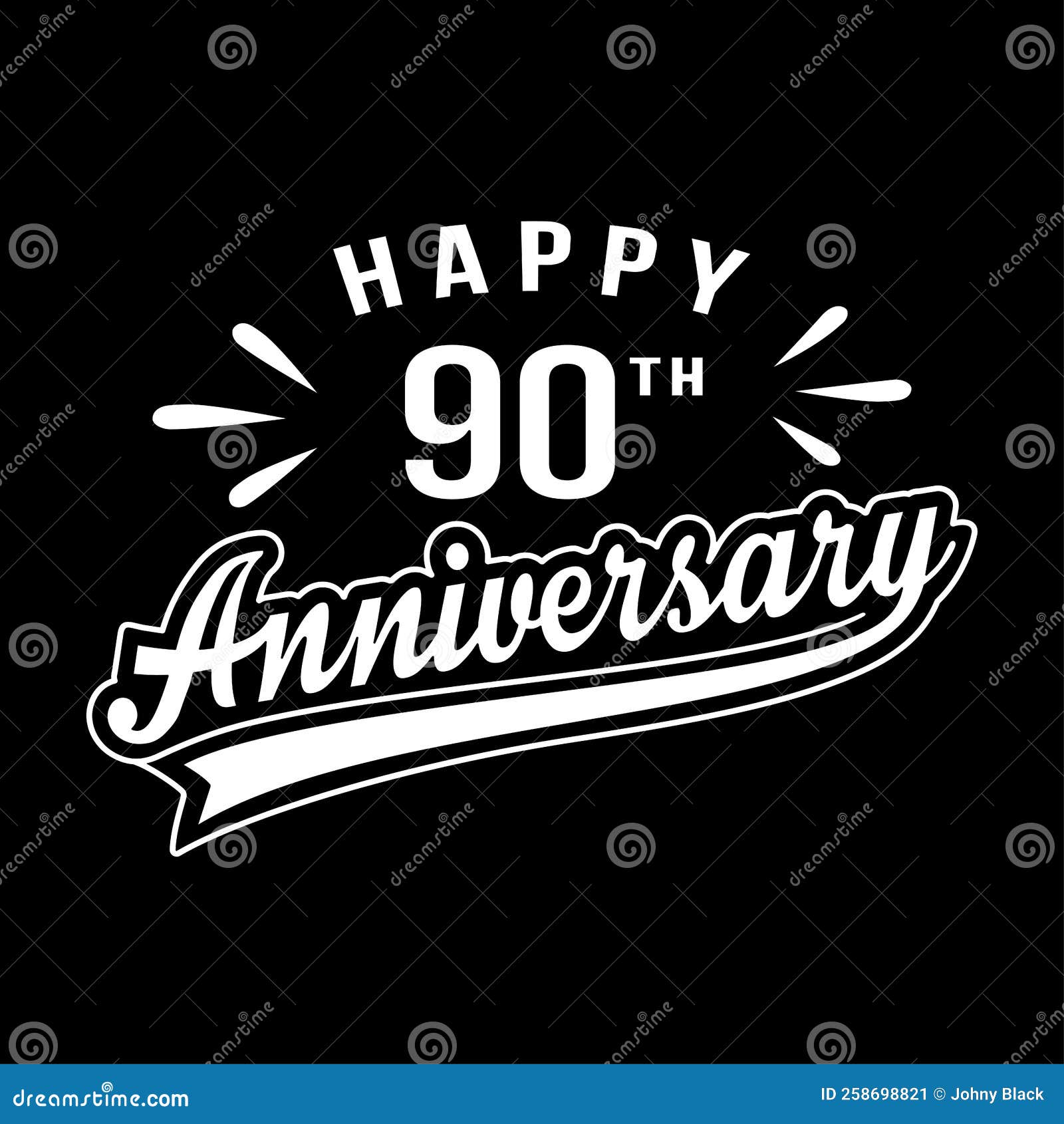 Happy 90th Anniversary. 90 Years Anniversary Design Template Stock ...