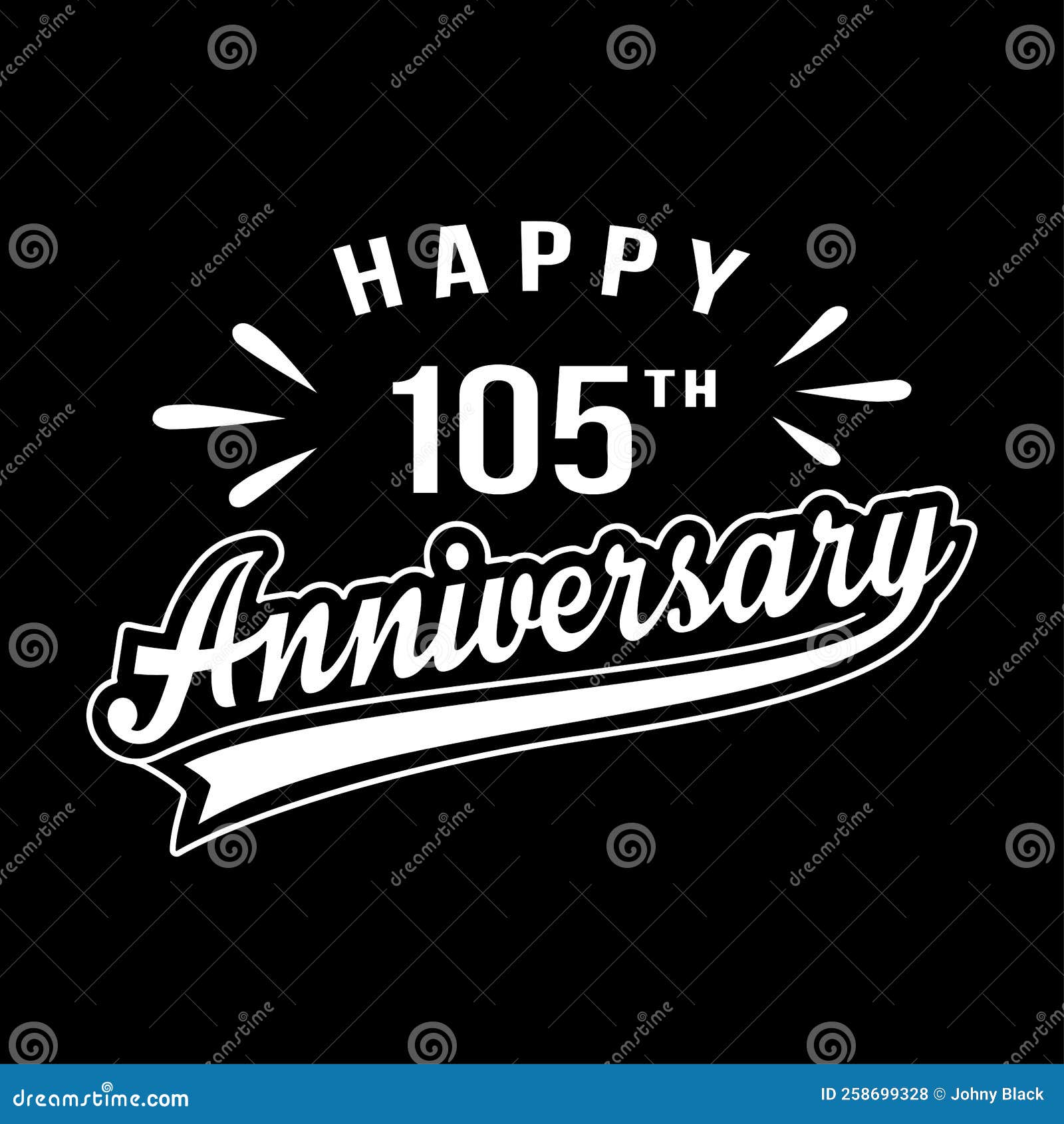 Happy 105th Anniversary. 105 Years Anniversary Design Template Stock ...
