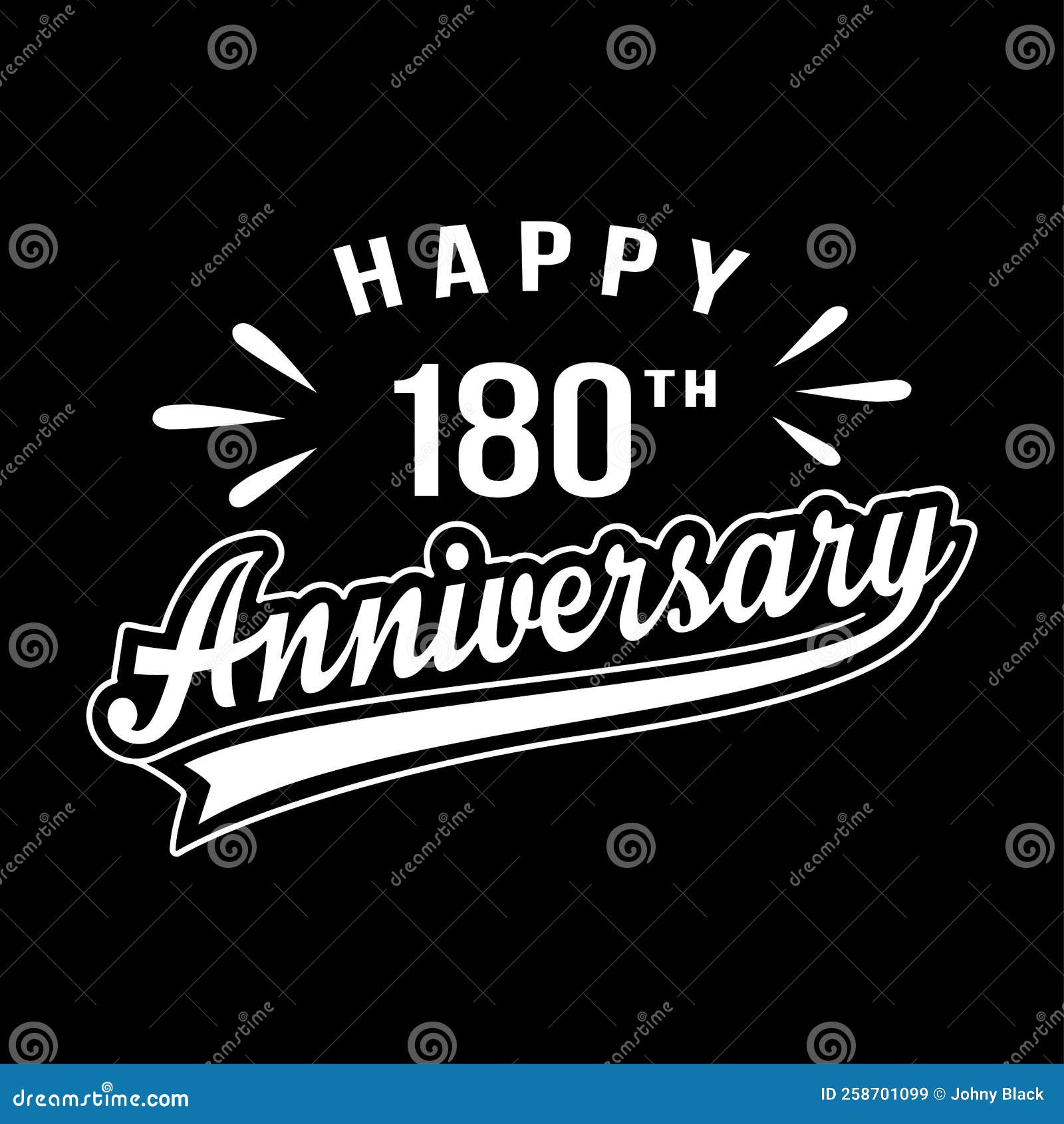 Happy 180th Anniversary. 180 Years Anniversary Design Template Stock ...