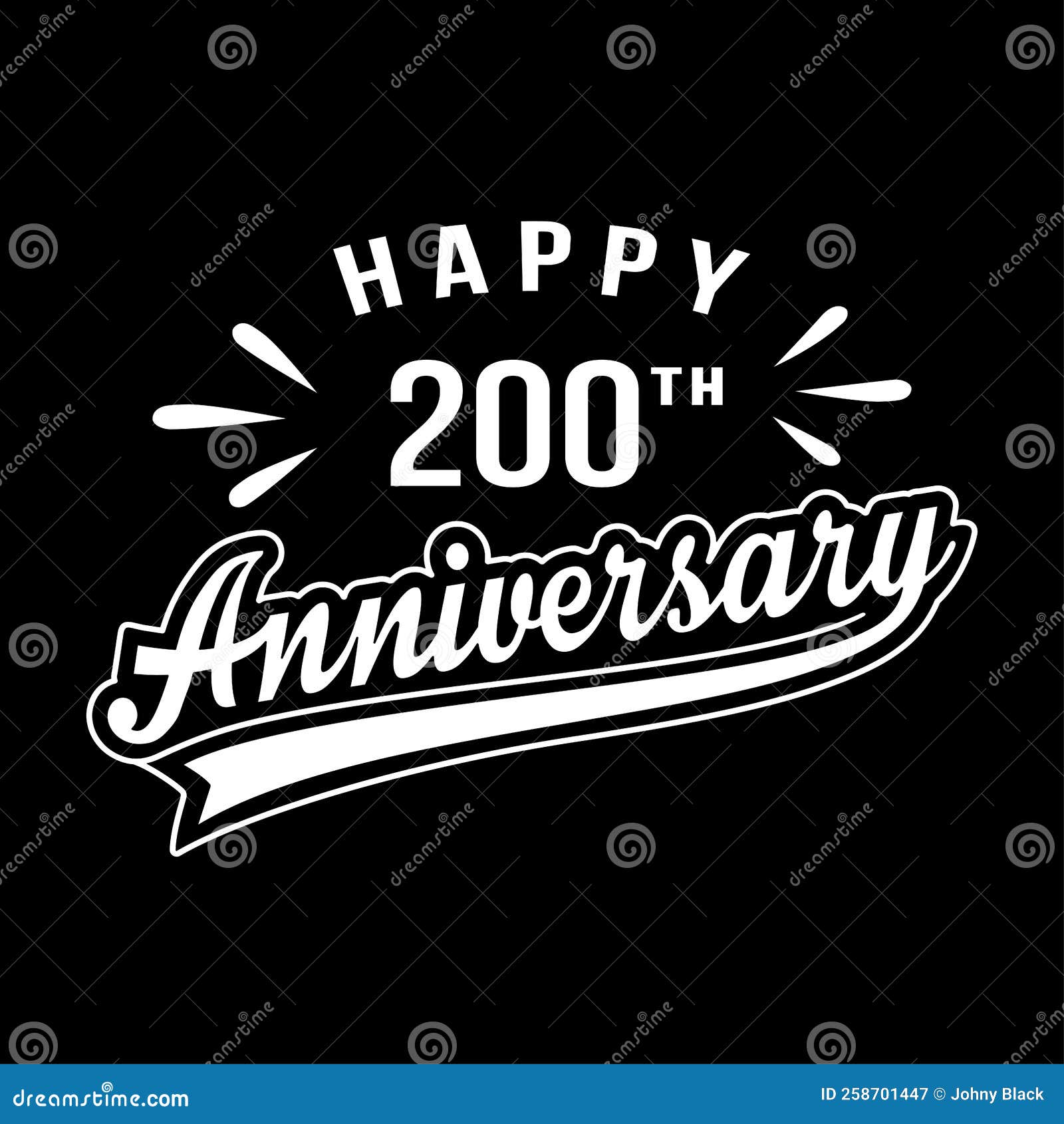 Happy 200th Anniversary. 200 Years Anniversary Design Template Stock ...