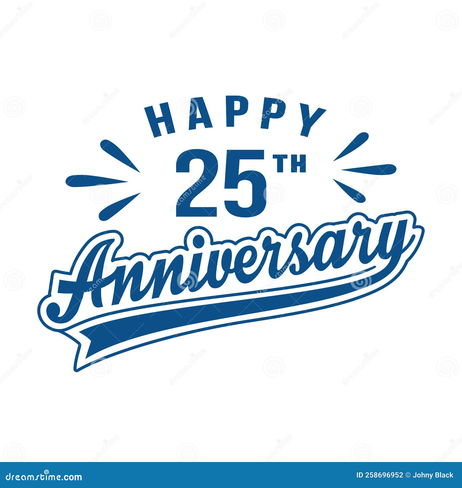 Happy 25th Anniversary. 25 Years Anniversary Design Template Stock ...