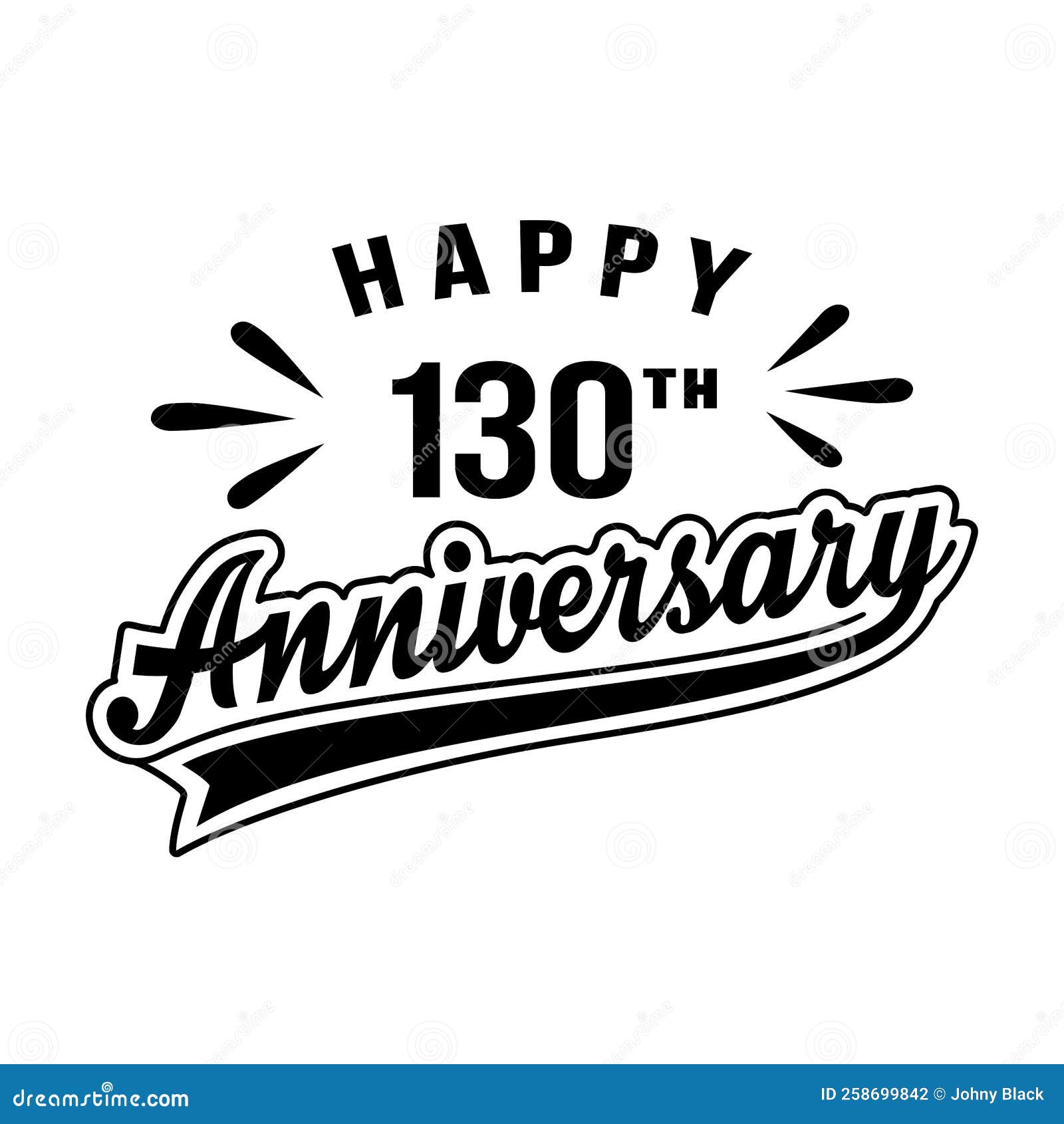 Happy 130th Anniversary. 130 Years Anniversary Design Template Stock ...