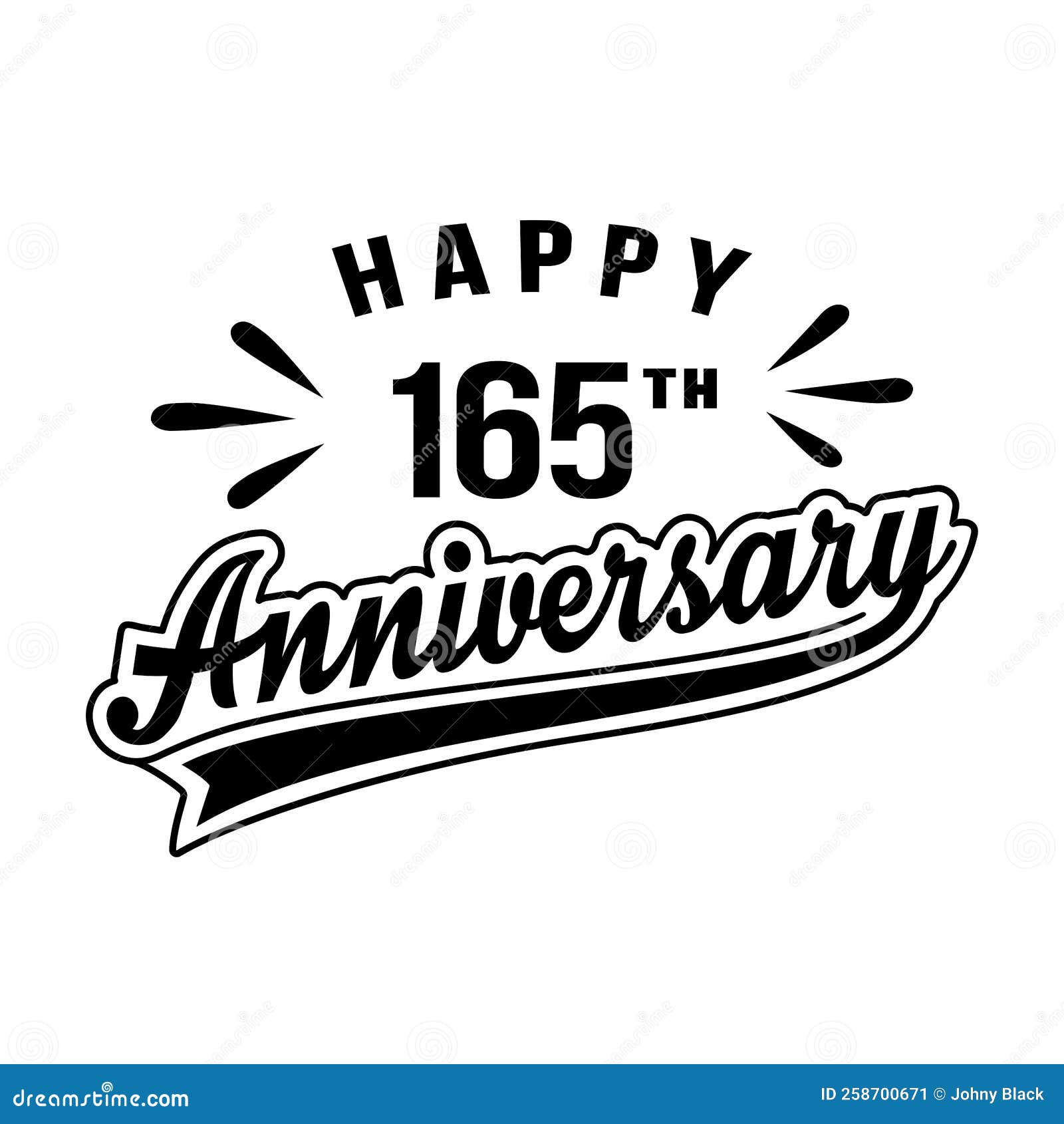 Happy 165th Anniversary. 165 Years Anniversary Design Template Stock ...