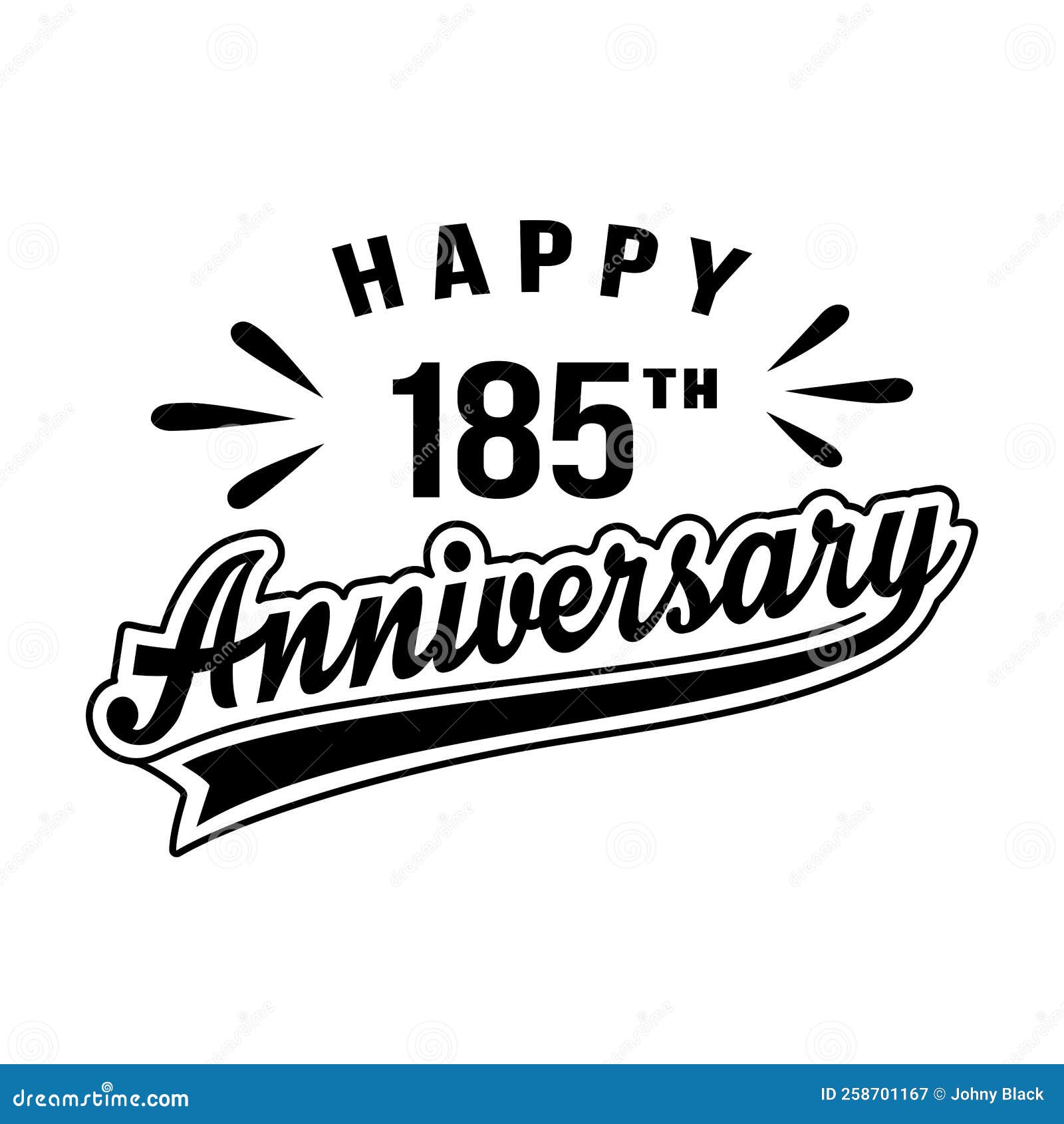 Happy 185th Anniversary. 185 Years Anniversary Design Template Stock ...