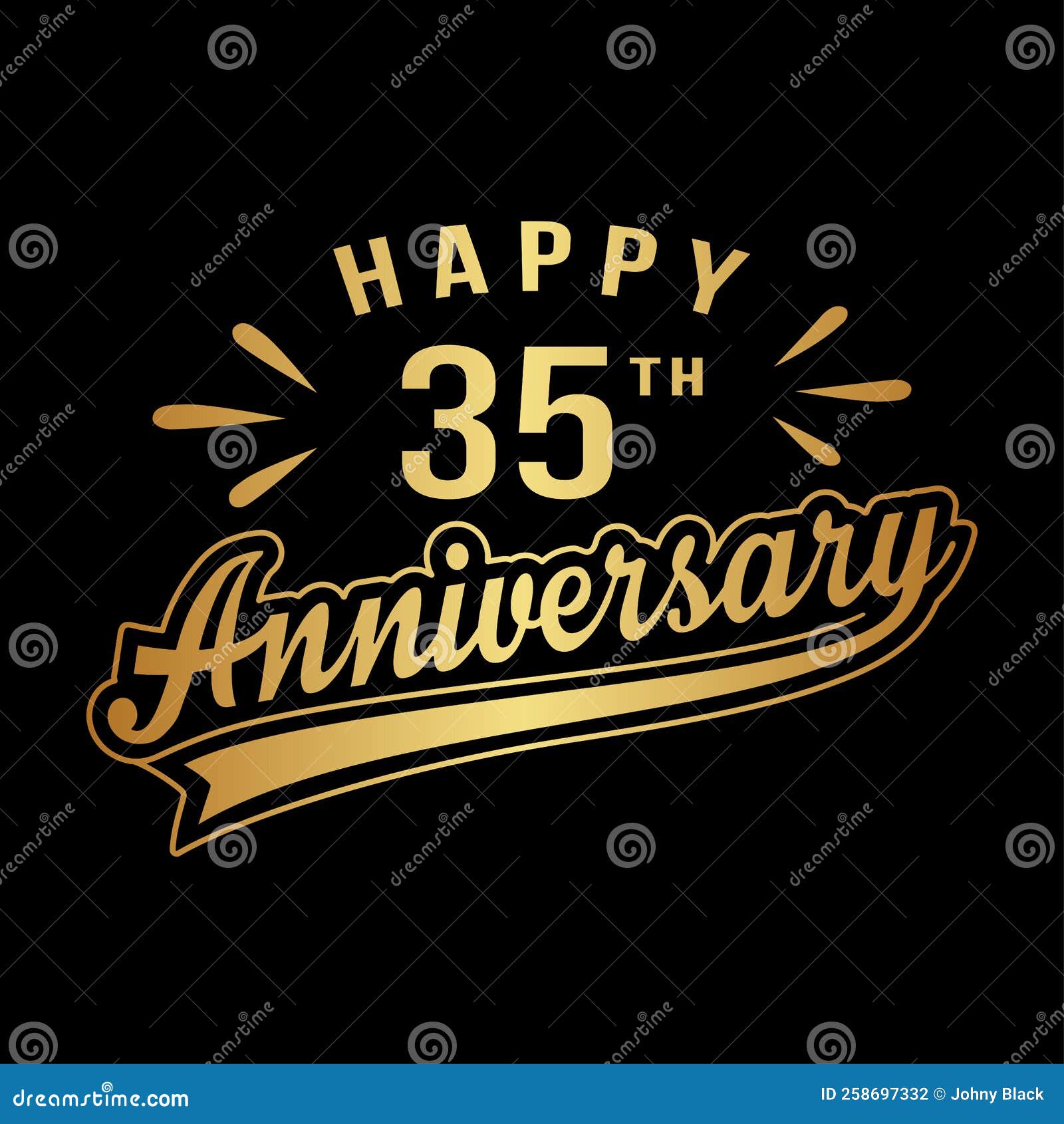 Happy 35th Anniversary. 35 Years Anniversary Design Template Stock ...