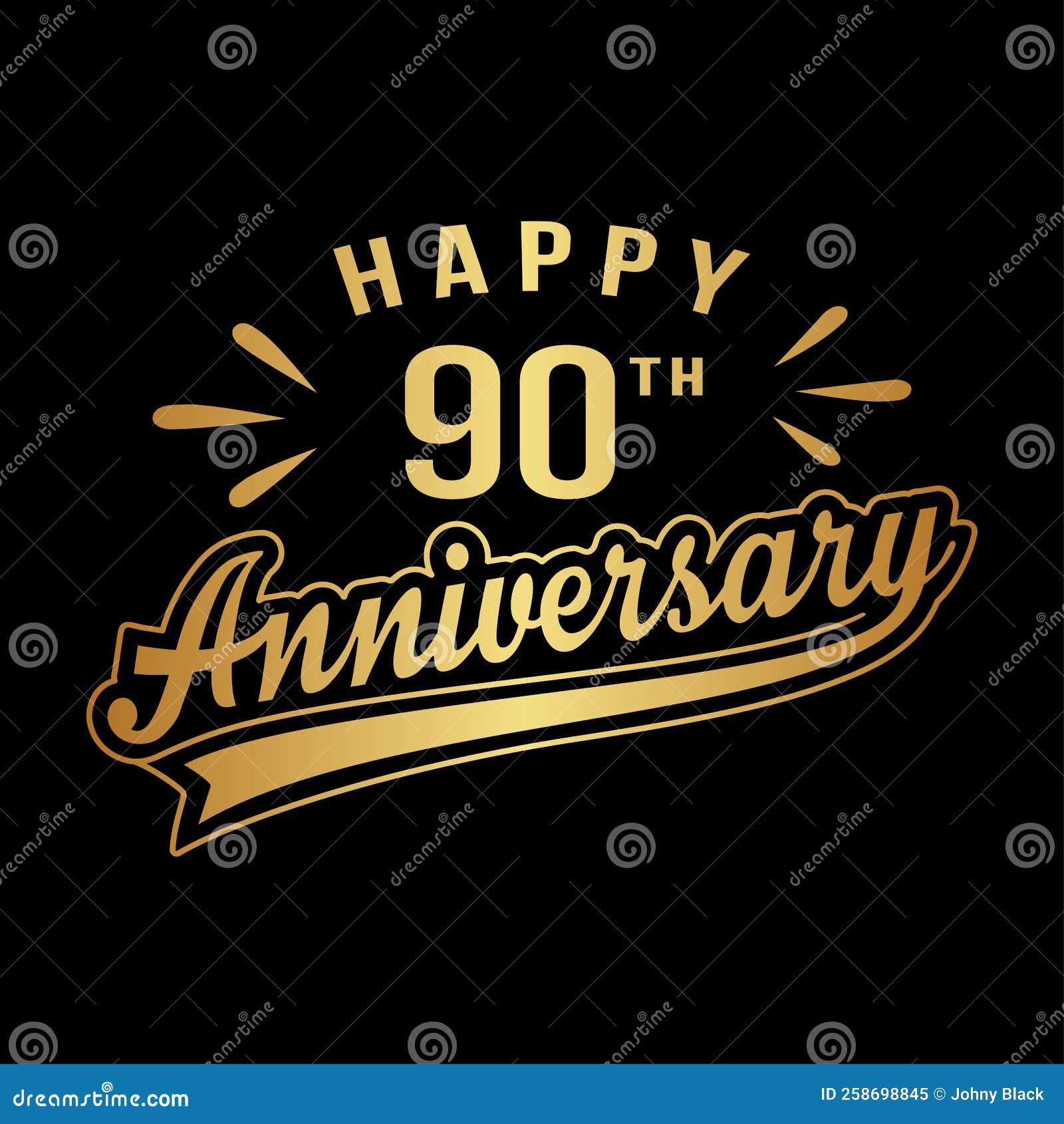 Happy 90th Anniversary. 90 Years Anniversary Design Template Stock ...