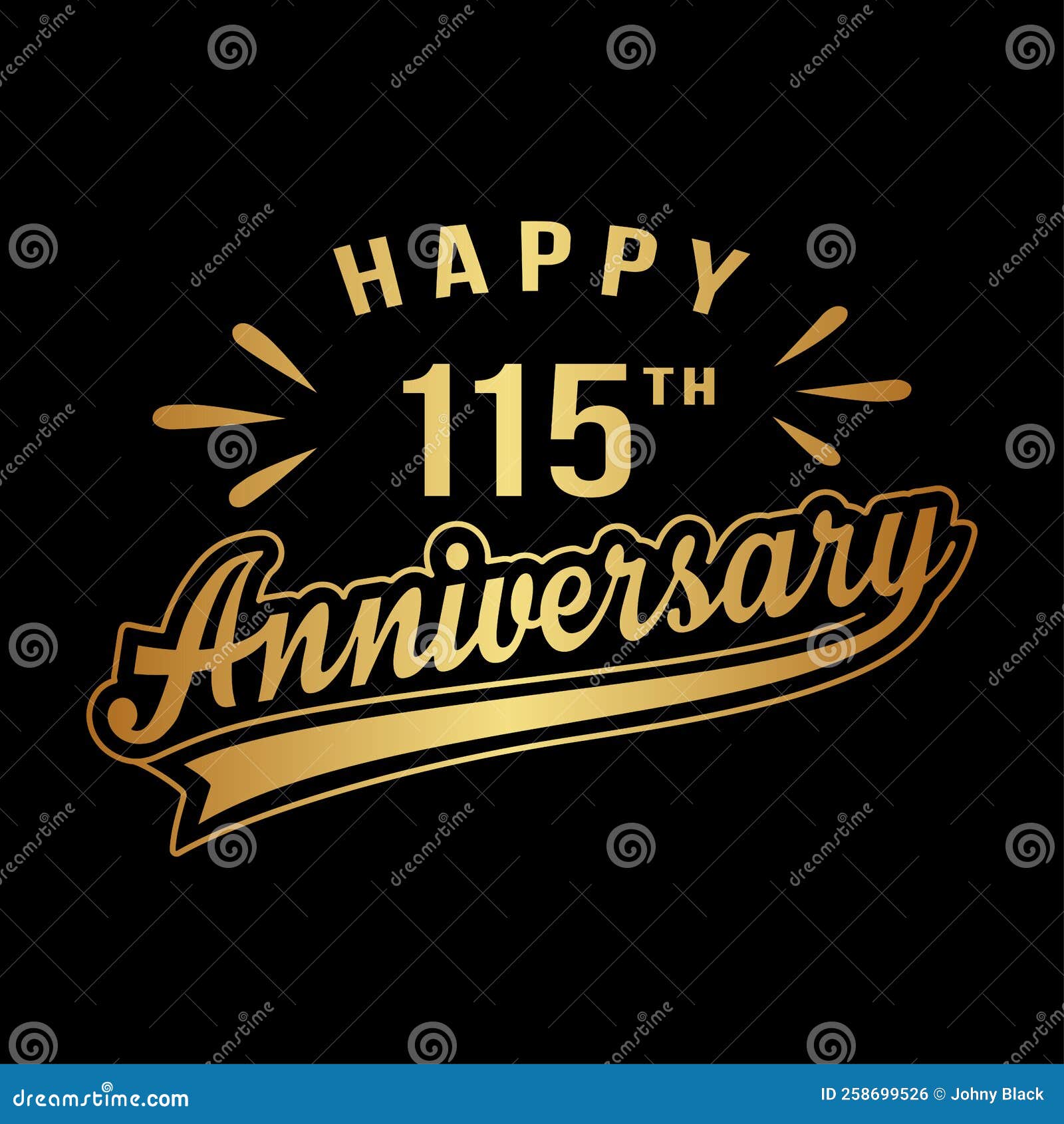 Happy 115th Anniversary. 115 Years Anniversary Design Template Stock ...