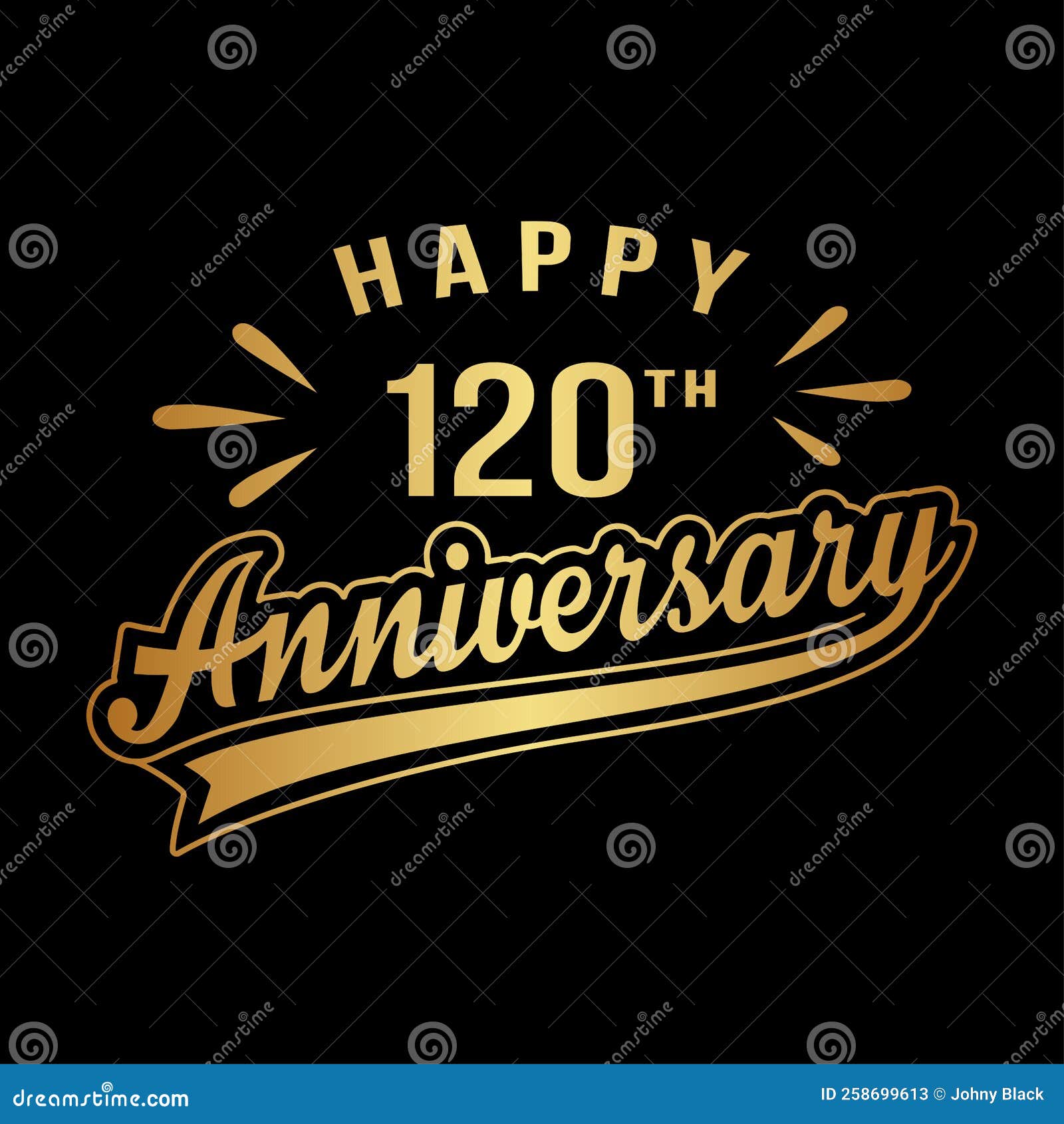 Happy 120th Anniversary. 120 Years Anniversary Design Template Stock ...