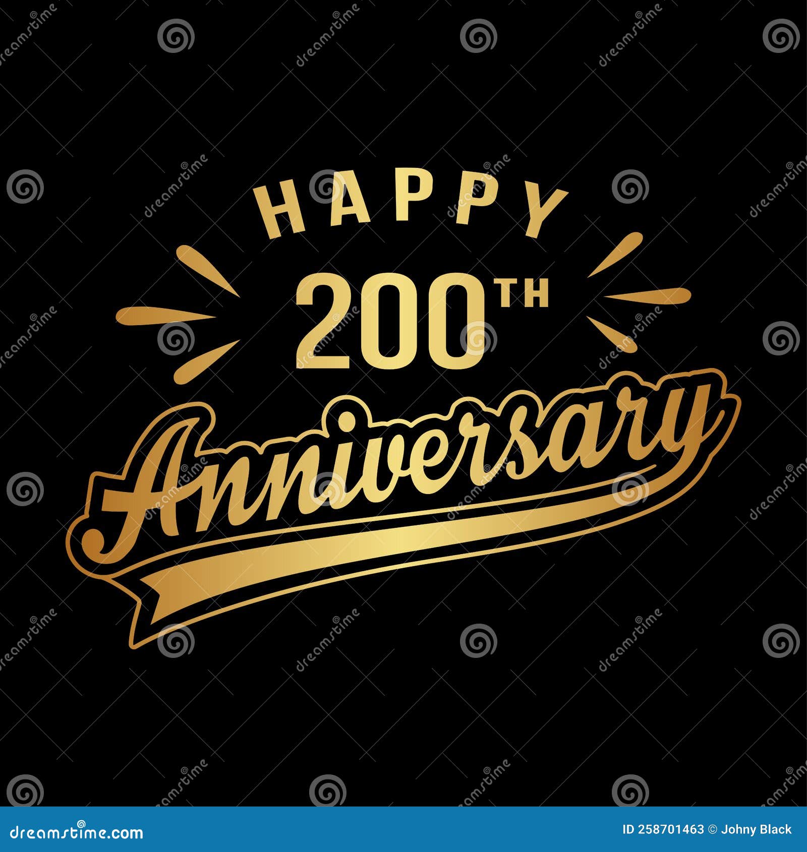 Happy 200th Anniversary. 200 Years Anniversary Design Template Stock ...
