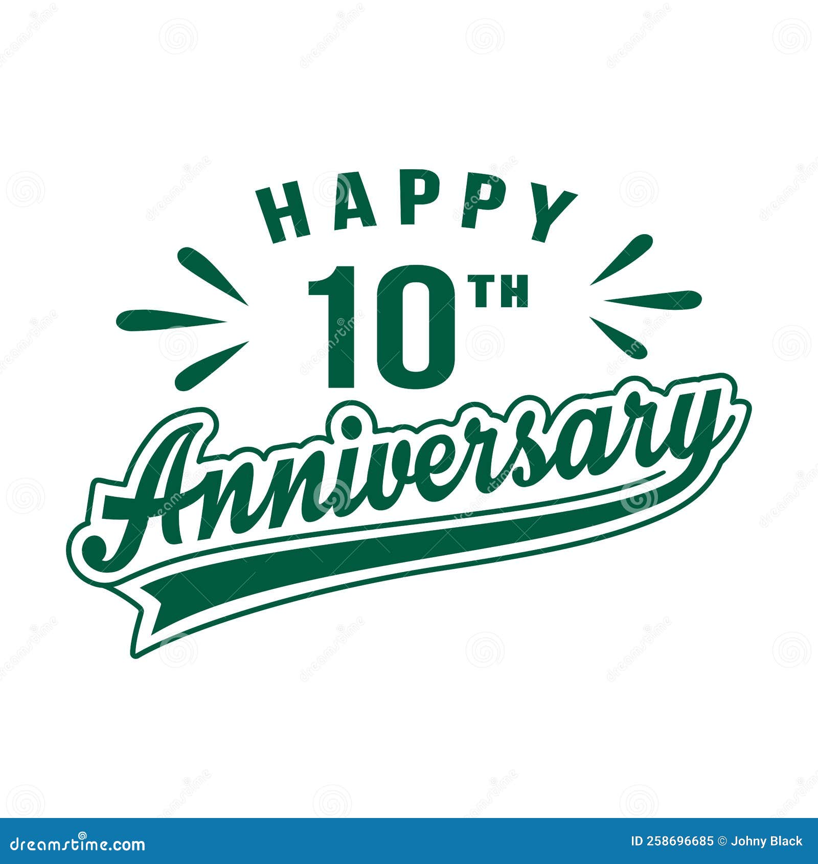 Happy 10th Anniversary. 10 Years Anniversary Design Template Stock ... Happy 10th Anniversary. 10 Years Anniversary Design Template Stock ...