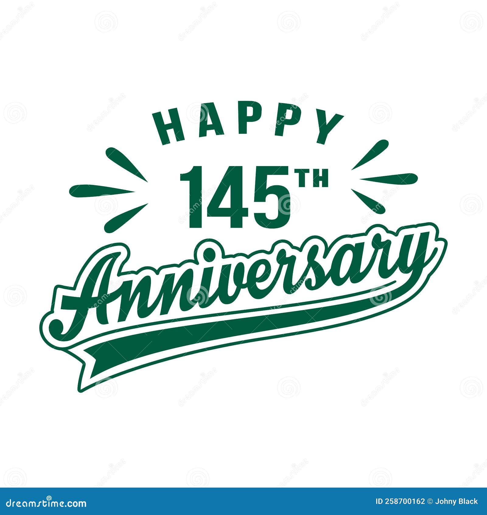 Happy 145th Anniversary. 145 Years Anniversary Design Template Stock ...