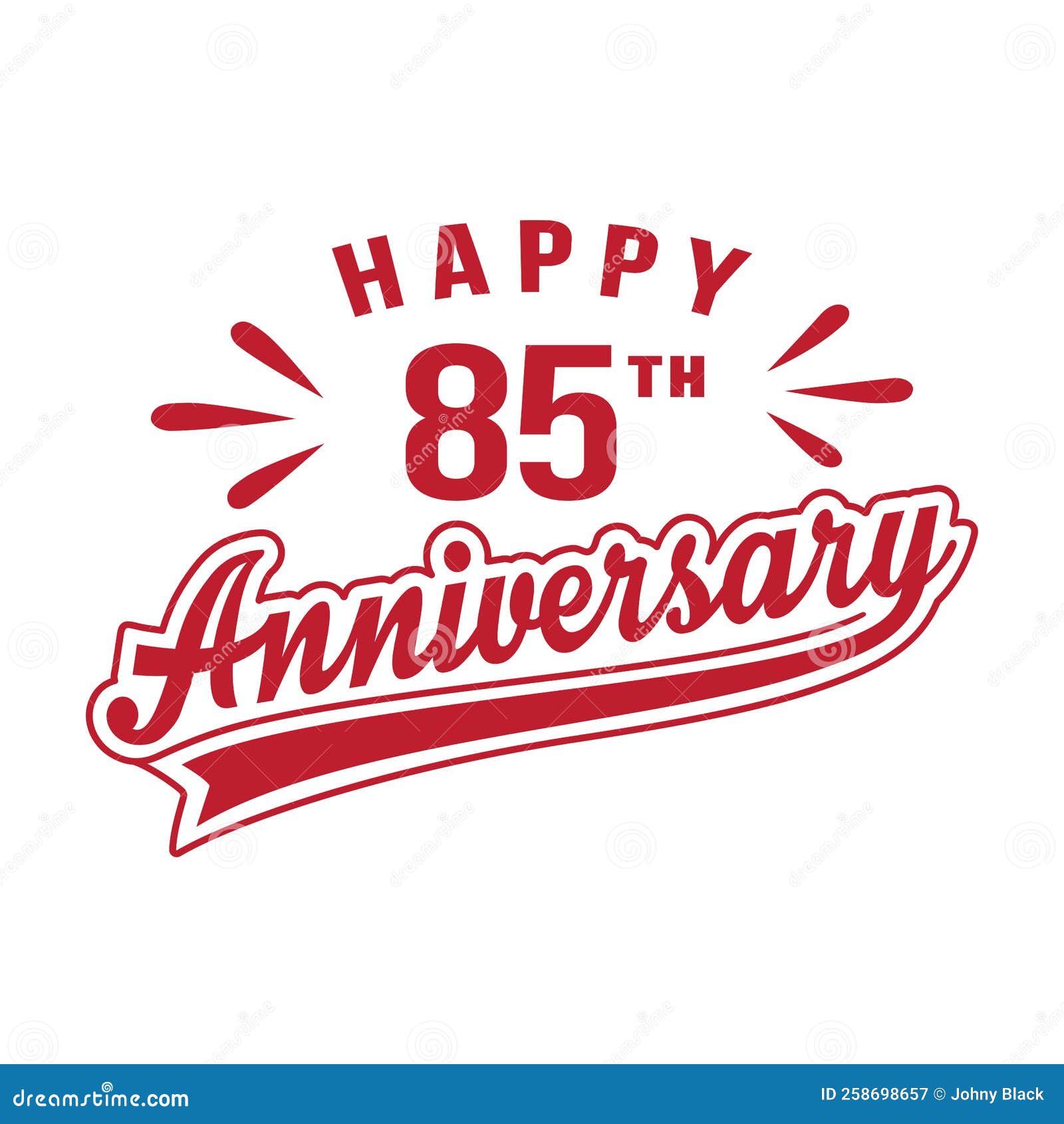 Happy 85th Anniversary. 85 Years Anniversary Design Template Stock ...