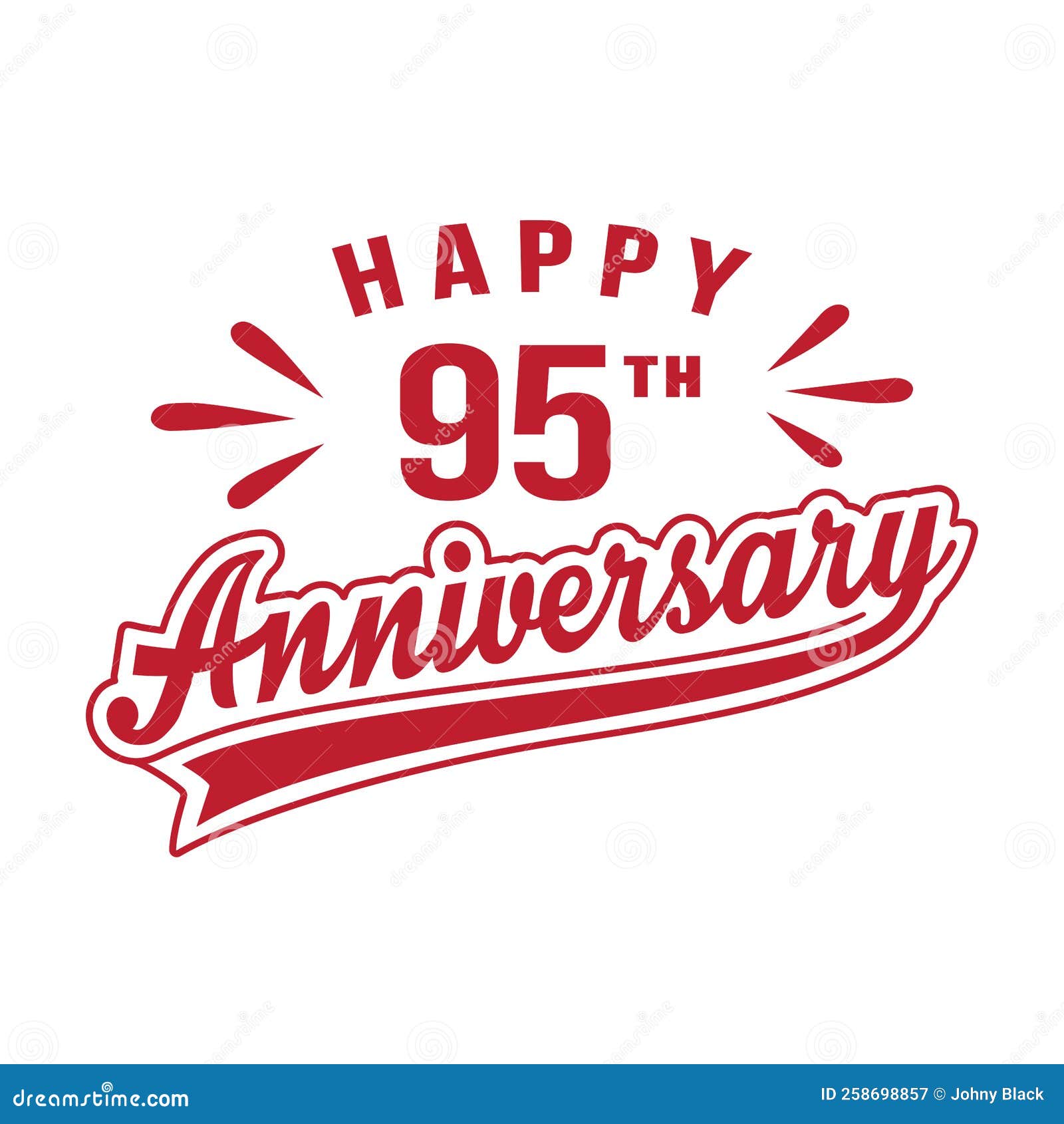 Happy 95th Anniversary. 95 Years Anniversary Design Template Stock ...