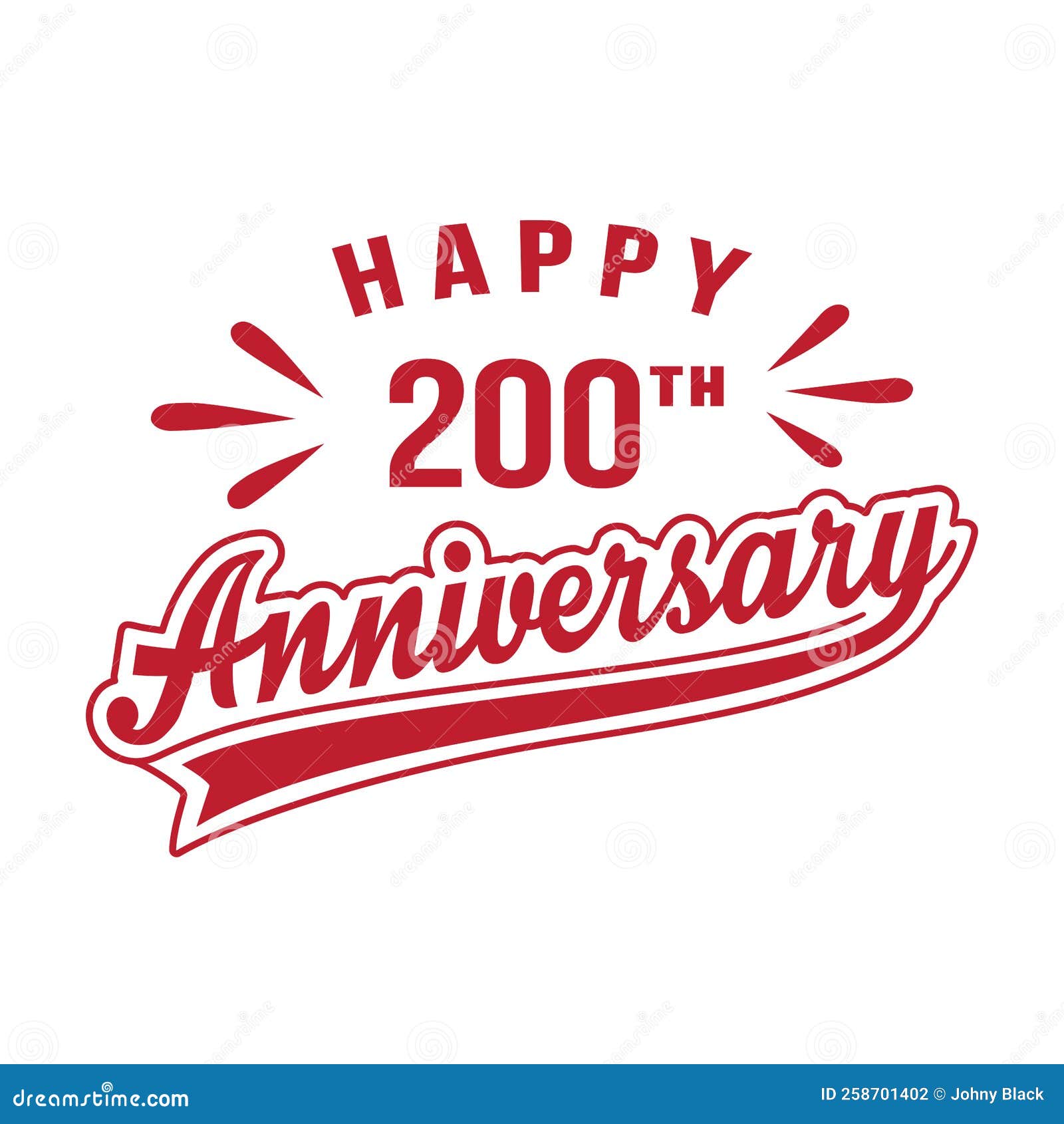 Happy 200th Anniversary. 200 Years Anniversary Design Template Stock ...