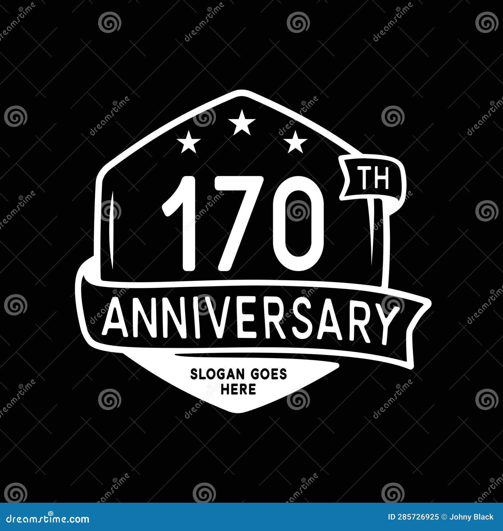 170 Years Anniversary Celebration Hexagon Design Template. 170th ...