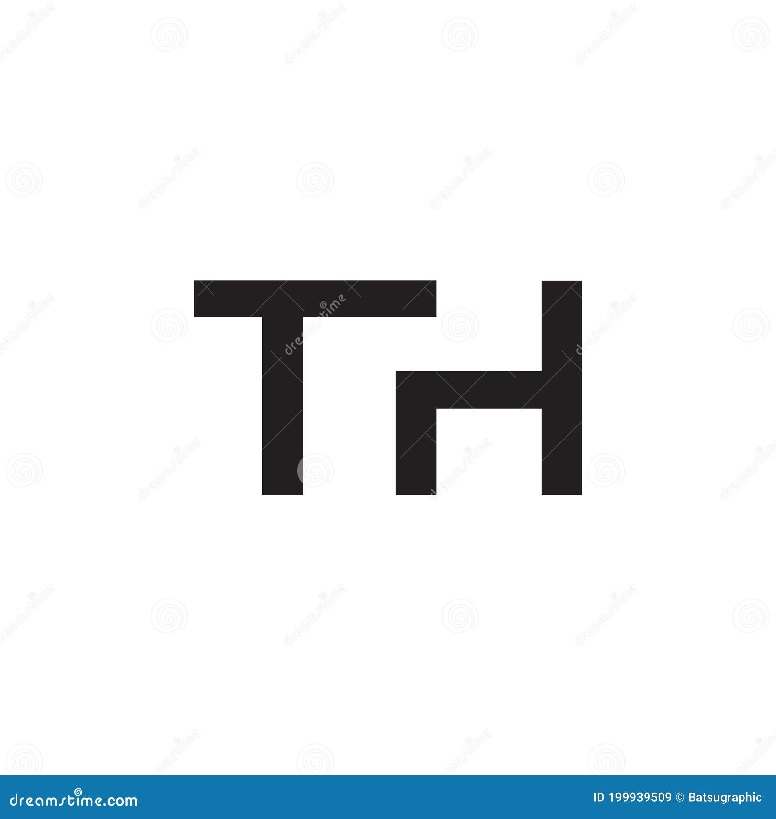 Th Initial Letter Vector Logo Icon Stock Vector - Illustration of ...