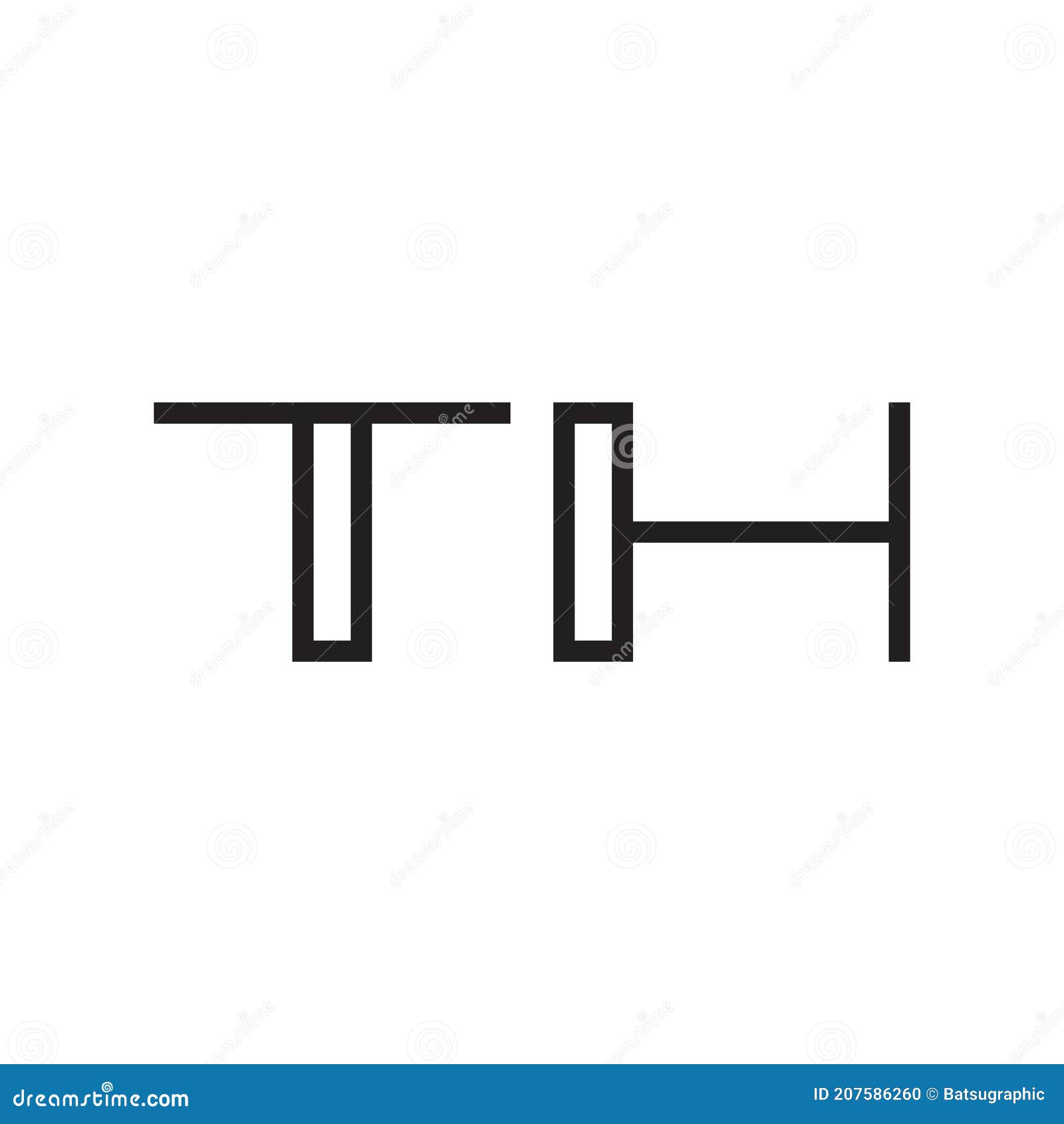 Th Initial Letter Vector Logo Icon Stock Vector - Illustration of ...