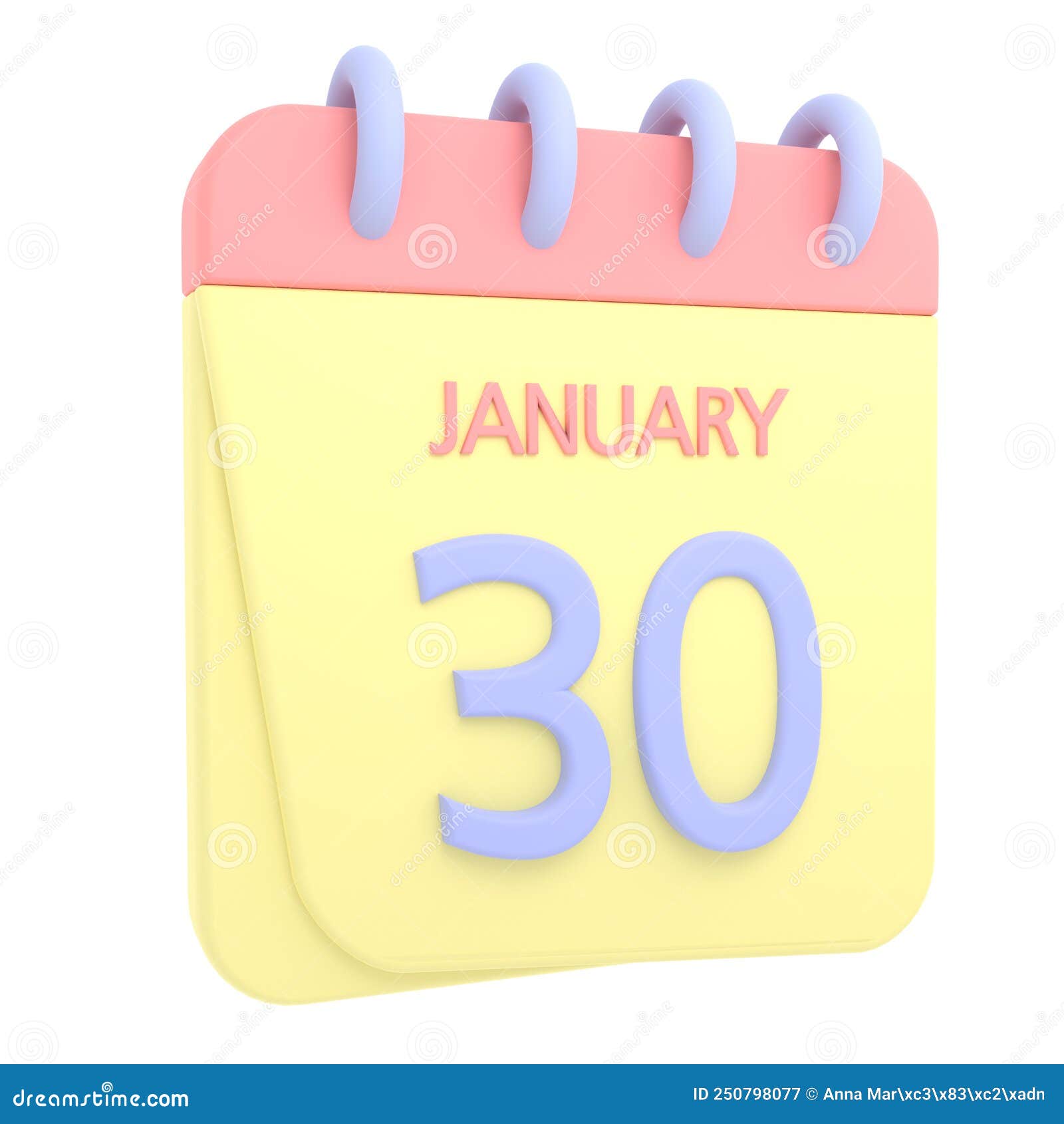 30th January 3D Calendar Icon Stock Illustration - Illustration of sign ...