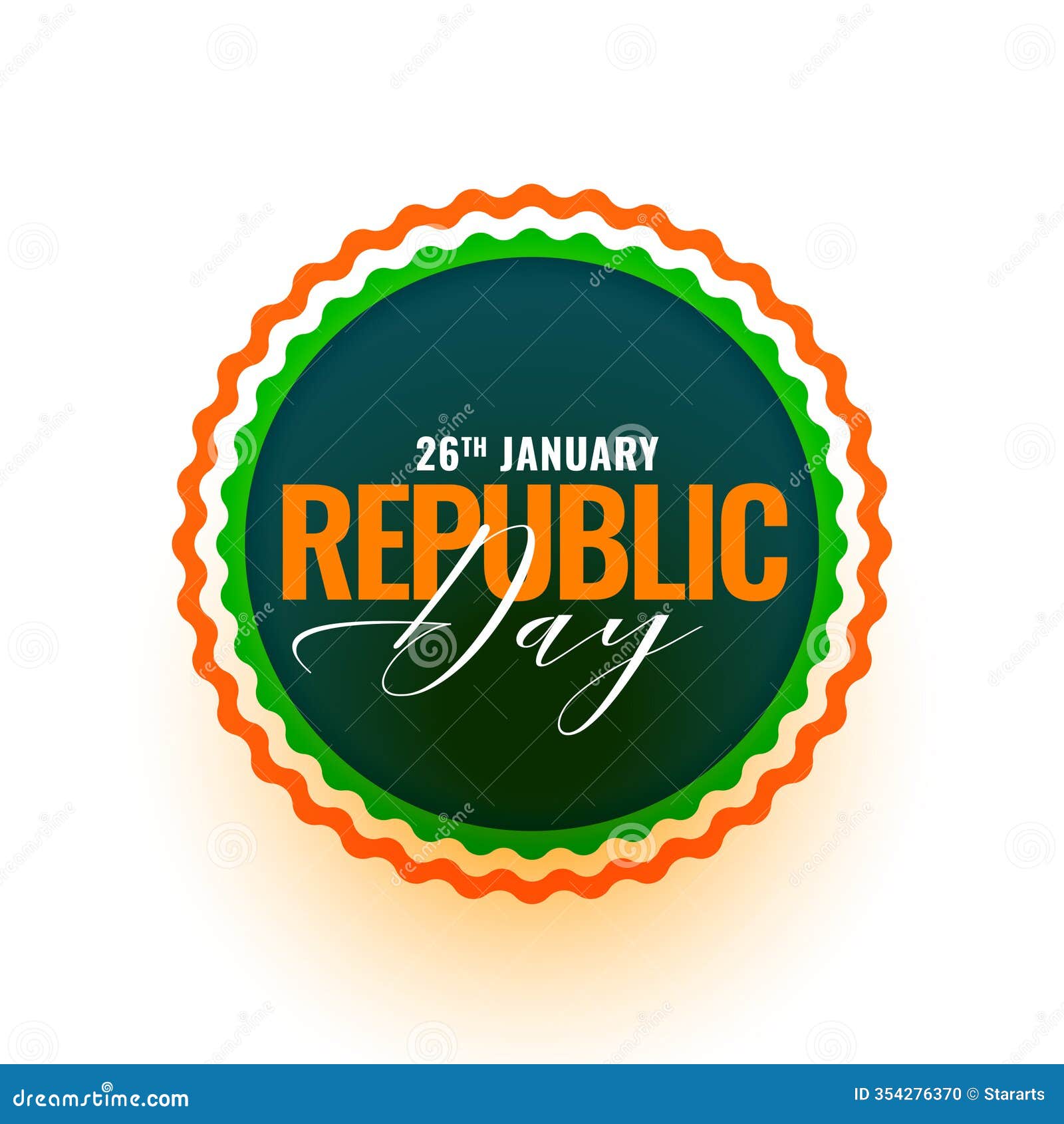 26th January Indian Republic Day Circular Label Design Stock ...
