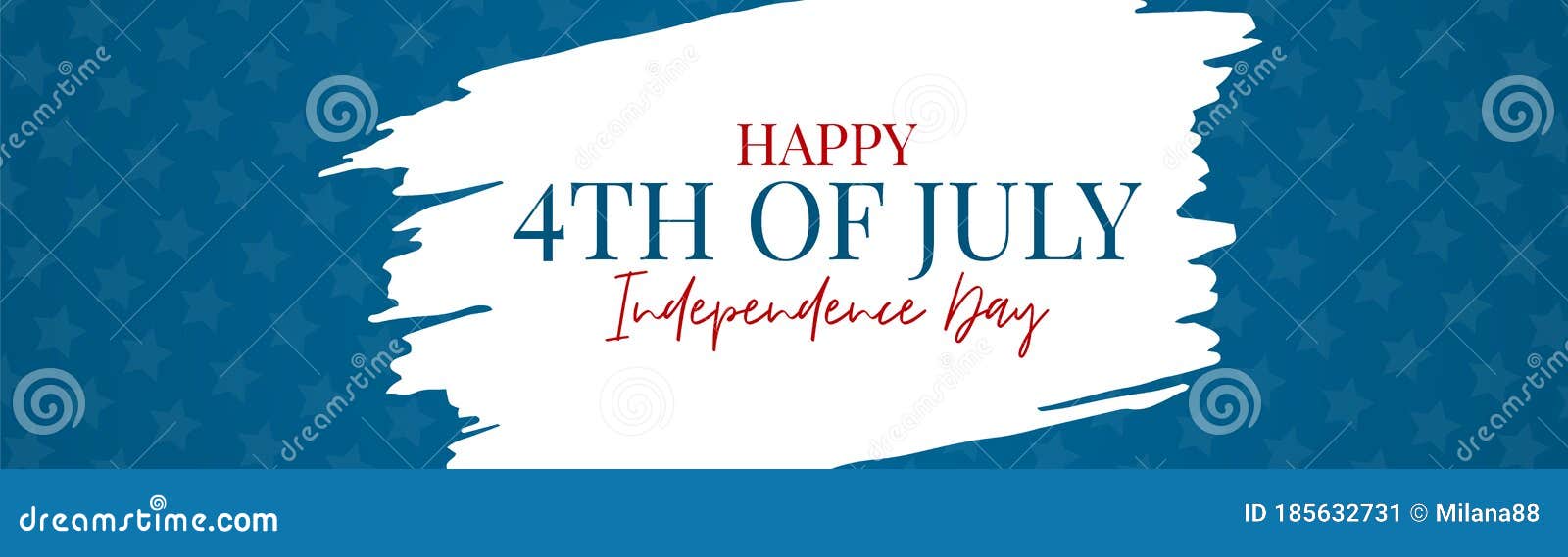 4th of July Banner or Header. USA Independence Day Simple Design ...