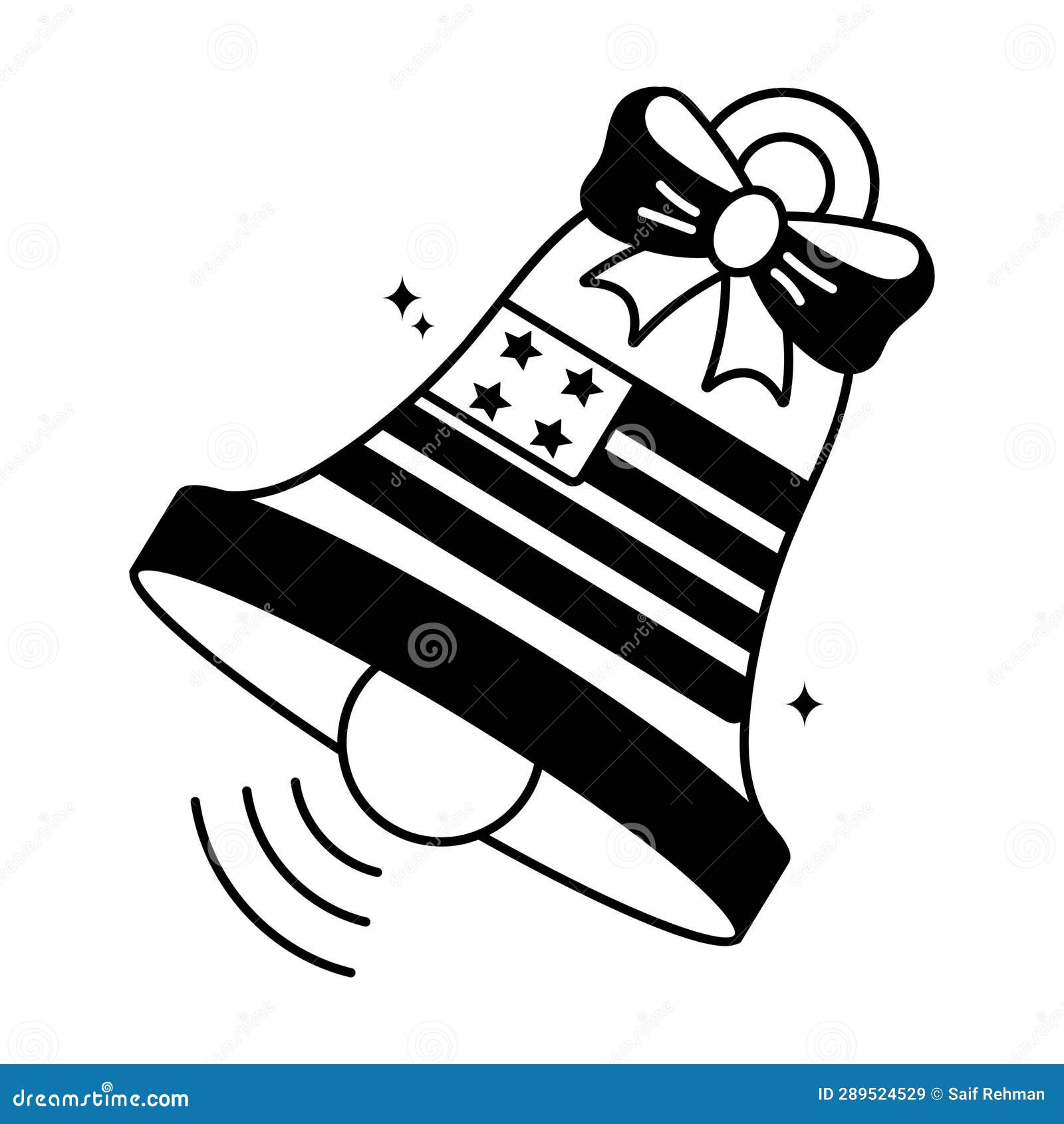 Bell Doodle Vector Solid Icon. EPS 10 File Stock Illustration ...