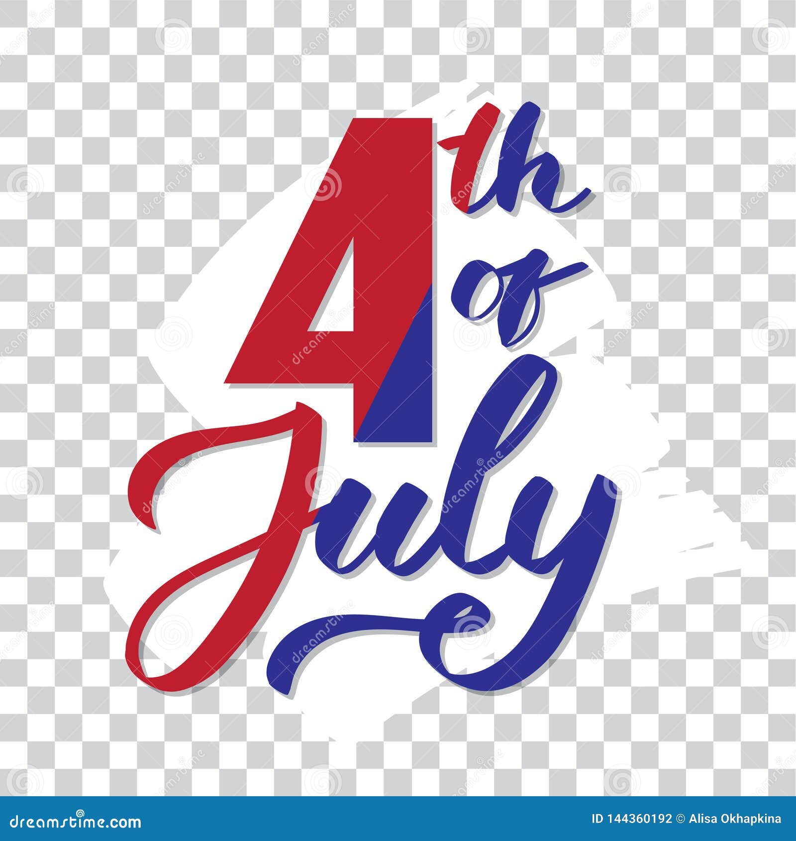 4th of July - Hand-writing, Calligraphy, Typography, Lettering. Stock ...