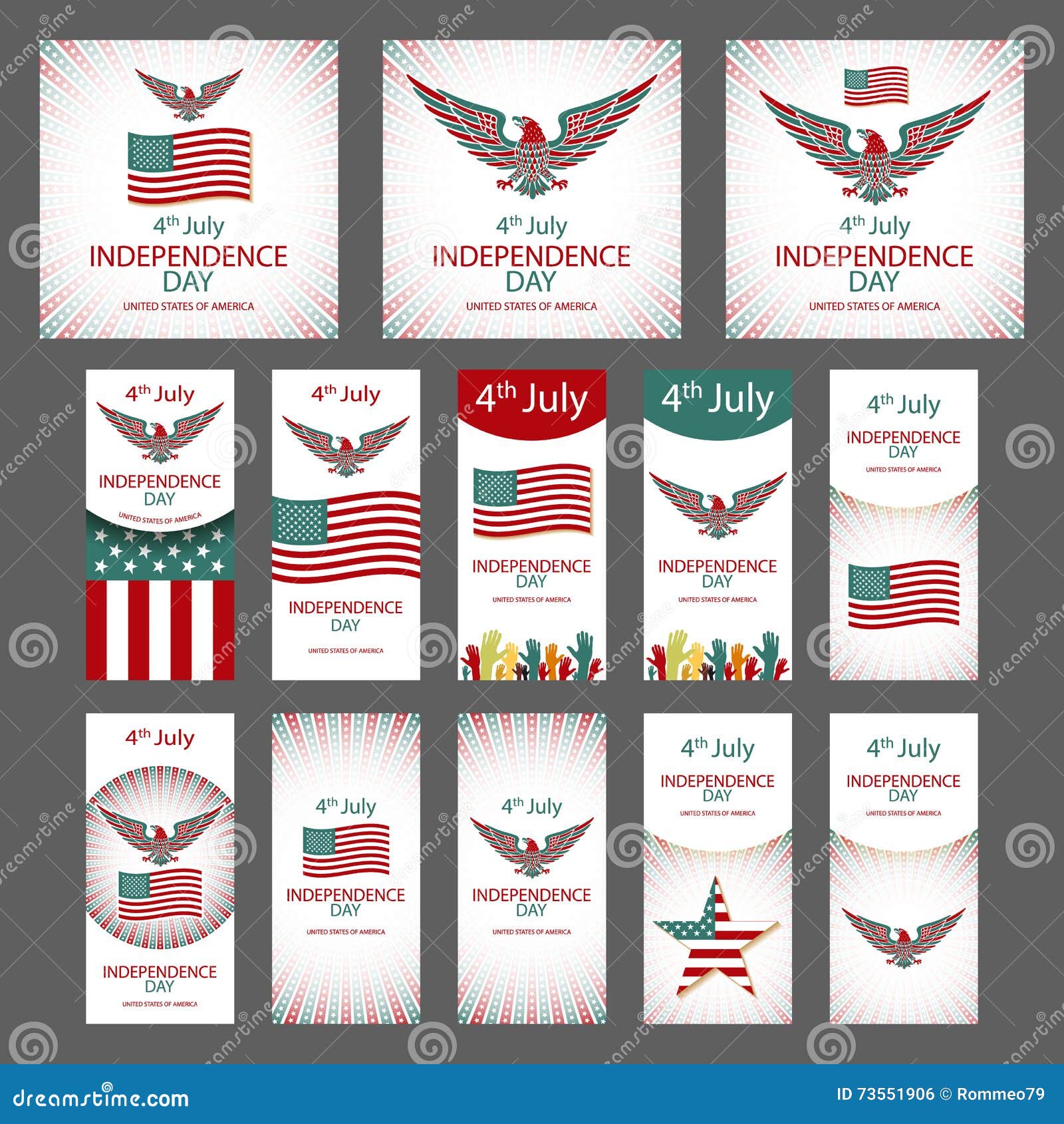 4th July Independence Day and for Presidential Election HUGE Vector ...