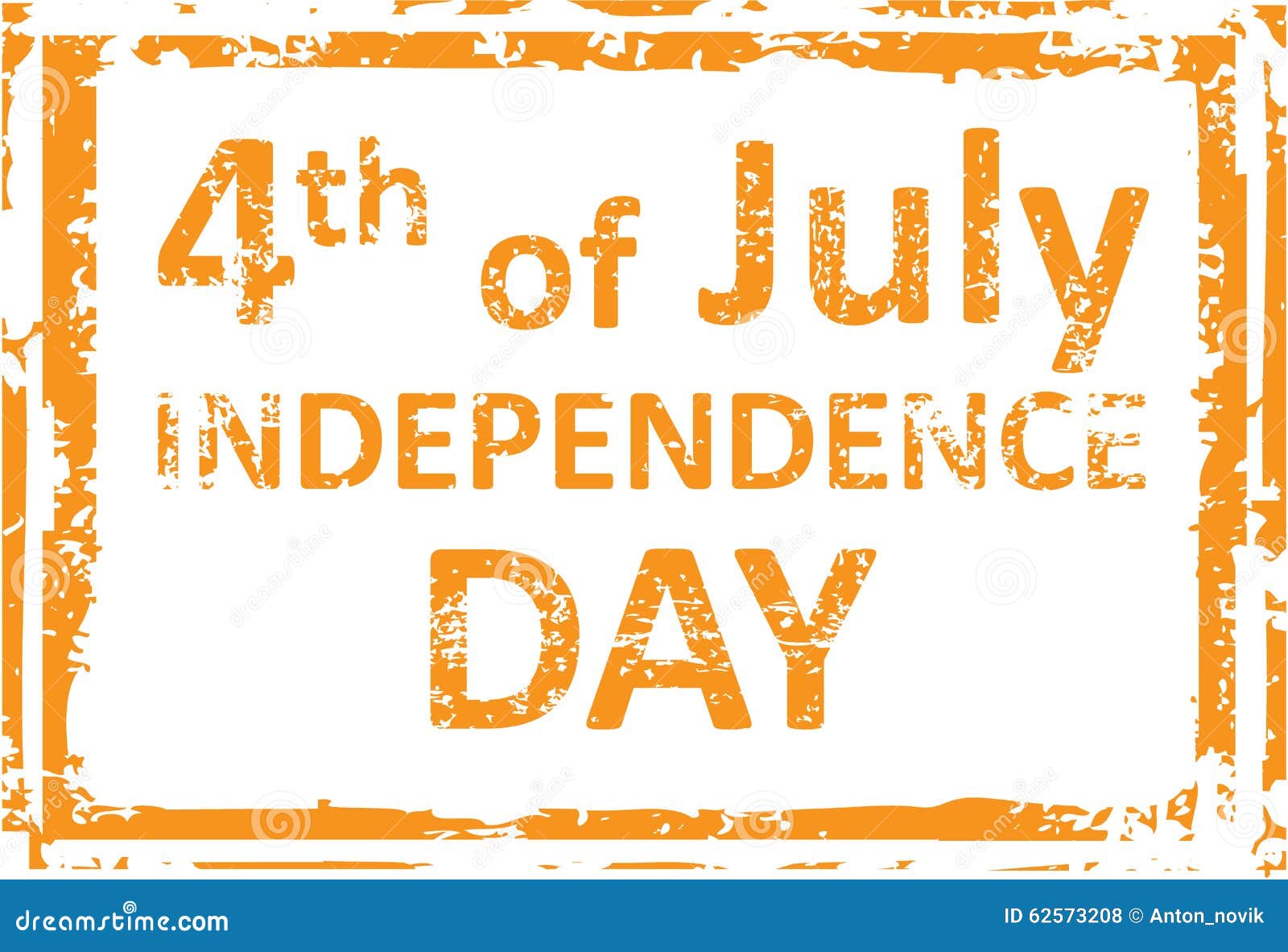 4th of July Independence Day Stamp Vector Stock Vector - Illustration ...