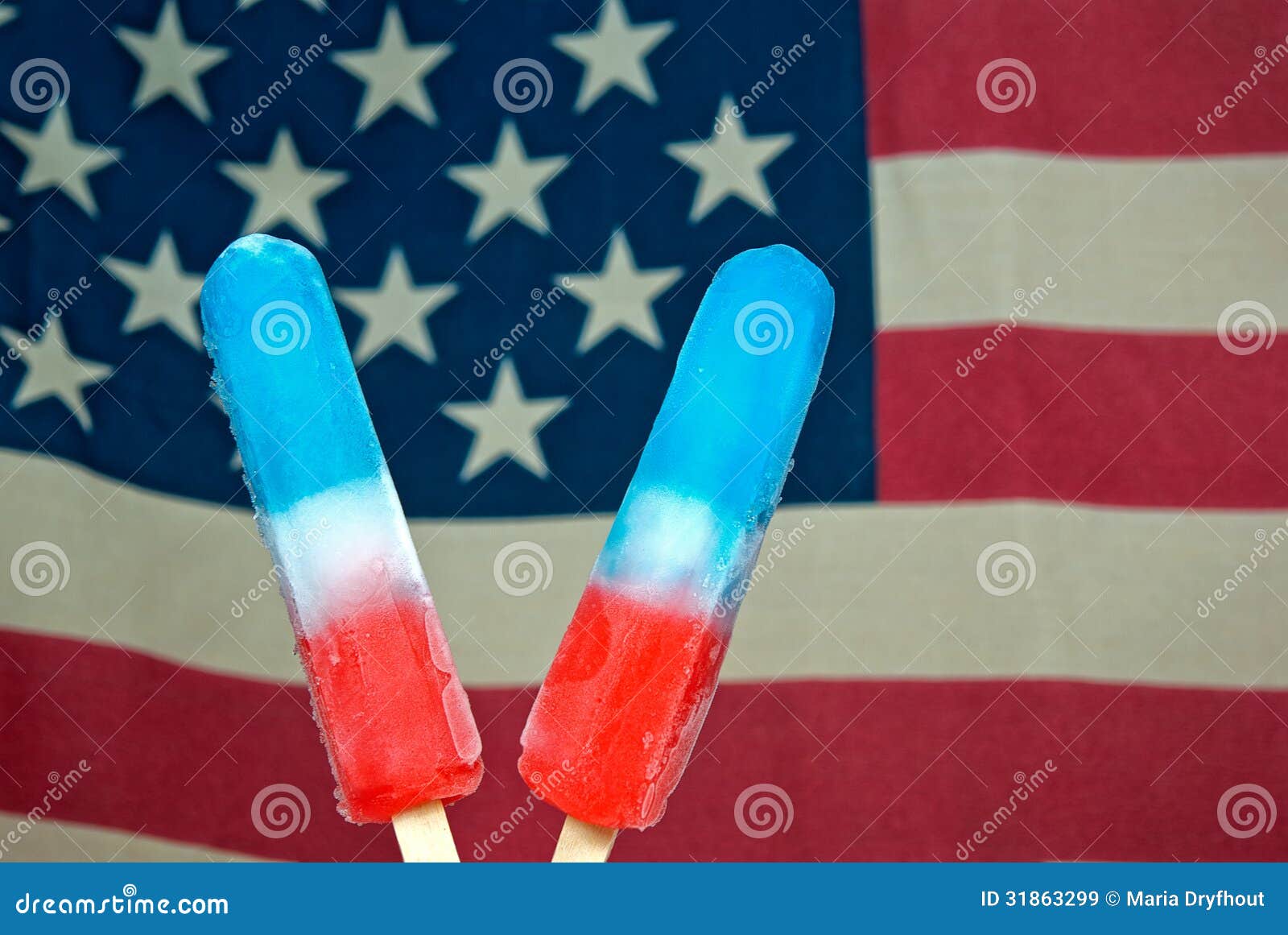 4th of July popsicles stock image. Image of stripe, bright - 31863299