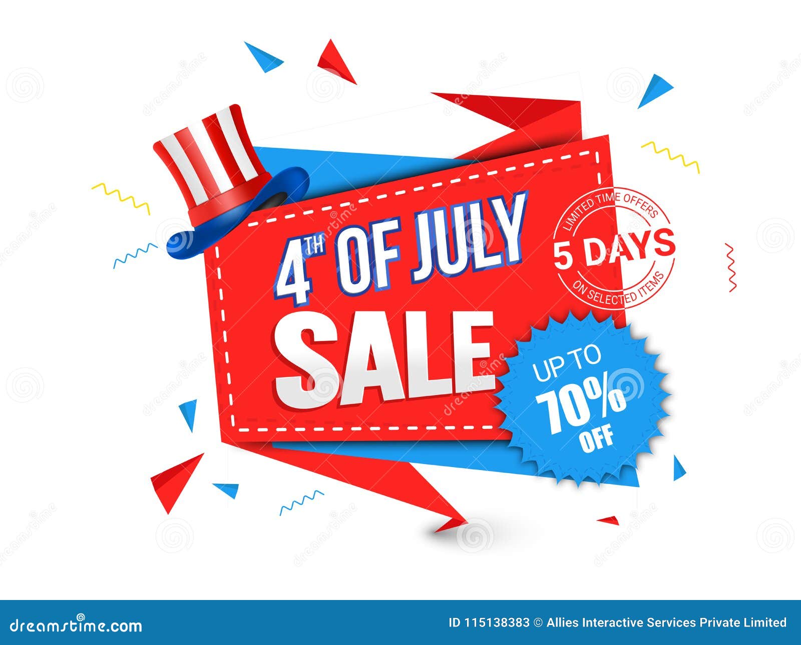 4th of July, Sale concept. stock illustration. Illustration of ...