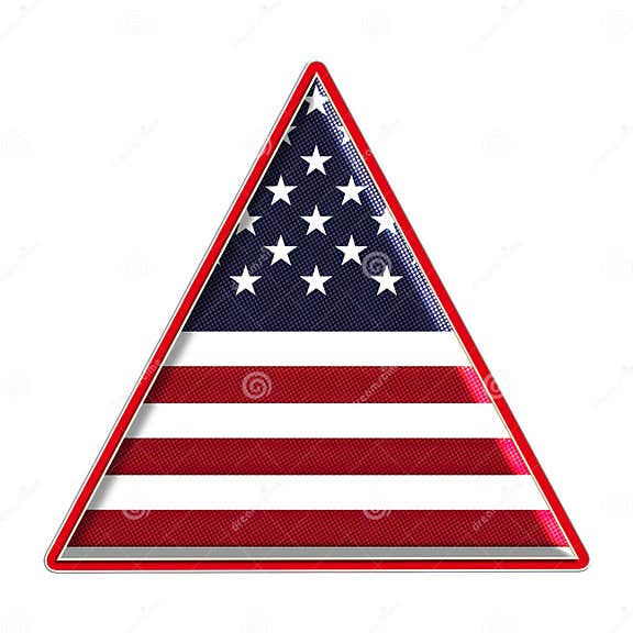 4th July US Flag Triangle Shape Stock Photo - Illustration of shape ...