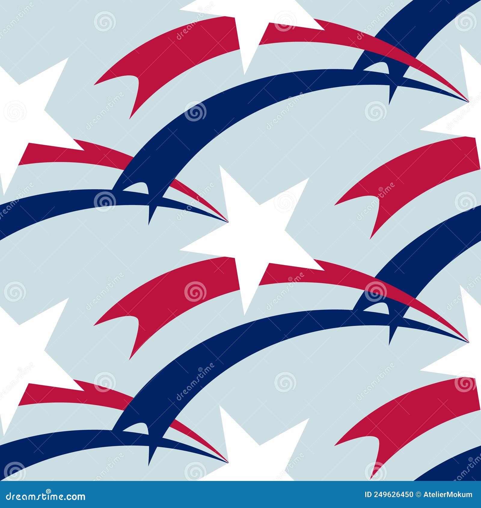The 4th Of July Usa Independence Day Celebration Red And Blue Stars