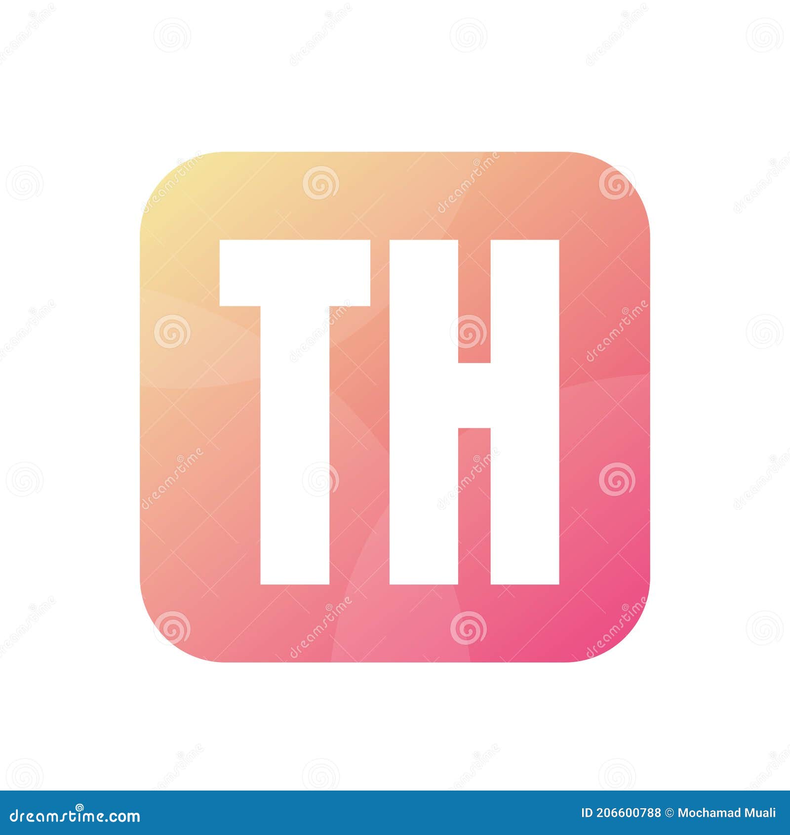 TH Letter Logo Design with Simple Style Stock Vector - Illustration of ...