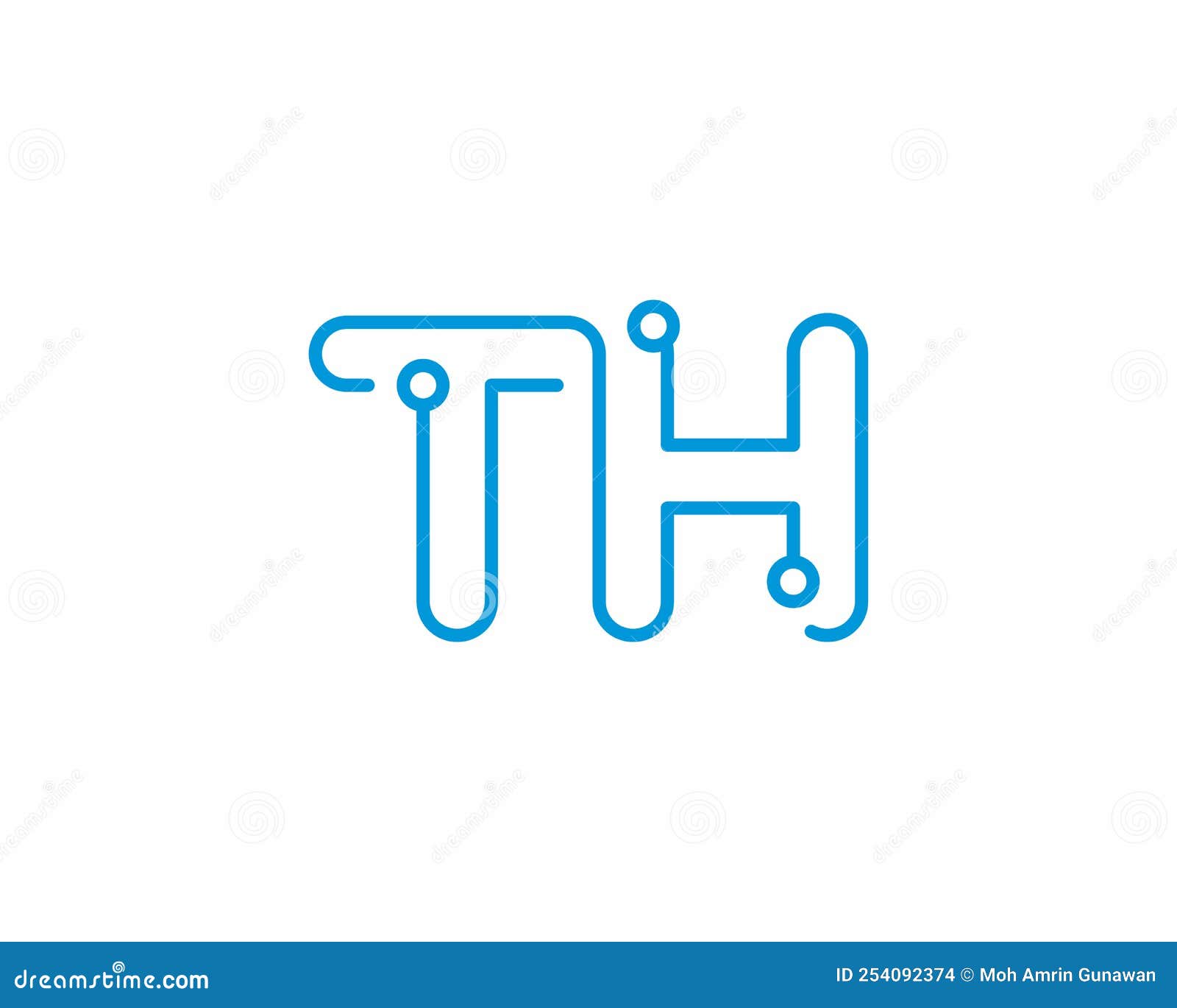 TH Letters Logo Design Vector 001 Stock Vector - Illustration of ...