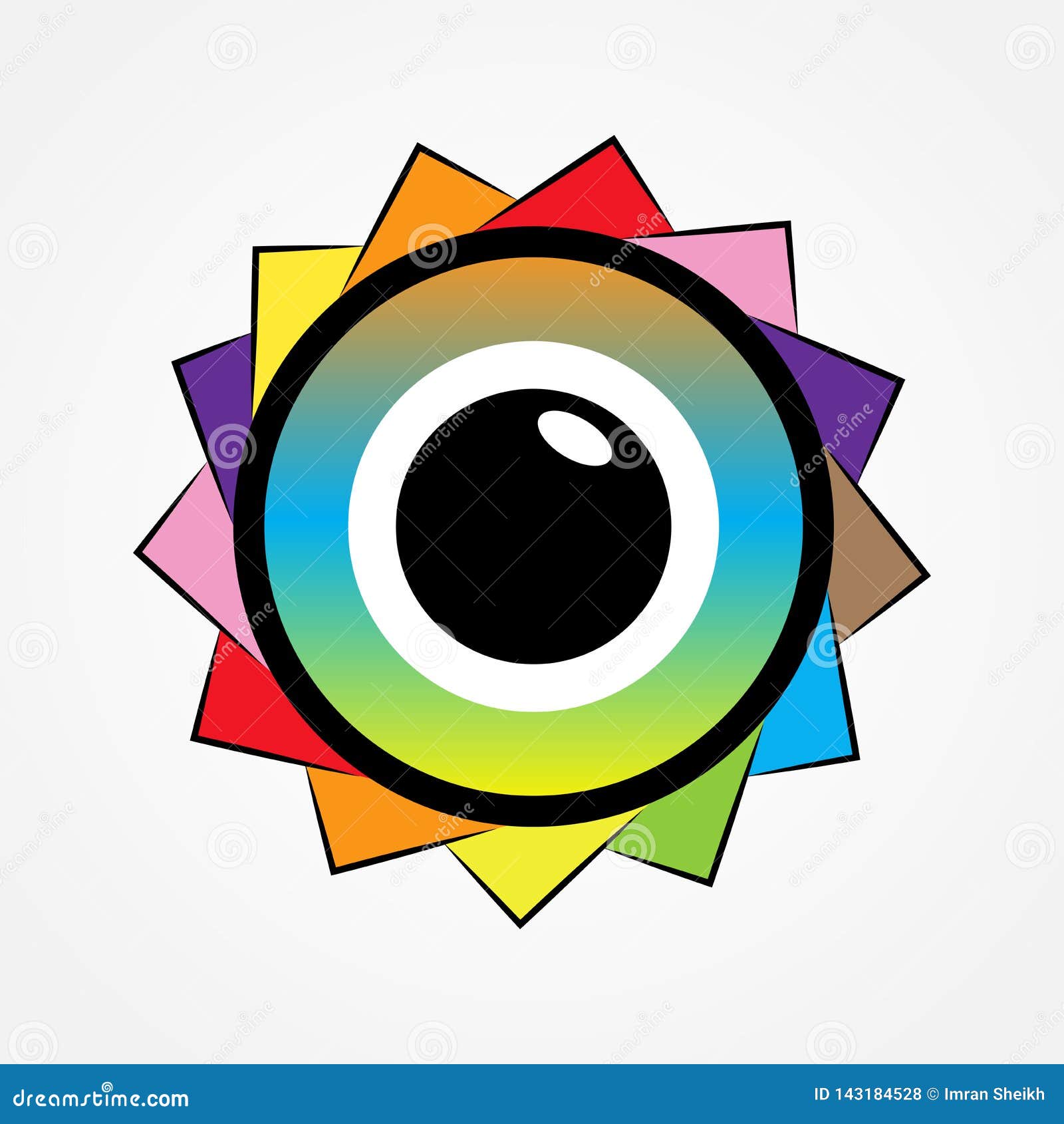 Camera Lance Logo Design stock vector. Illustration of shape - 143184528