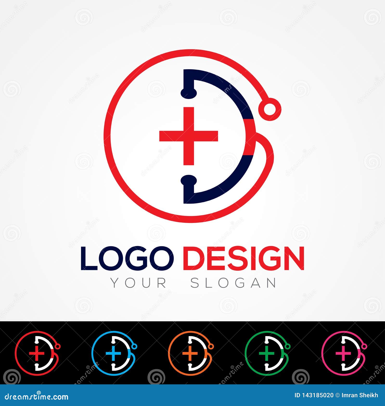 D Letter Medical Logo editorial image. Illustration of identity - 143185020