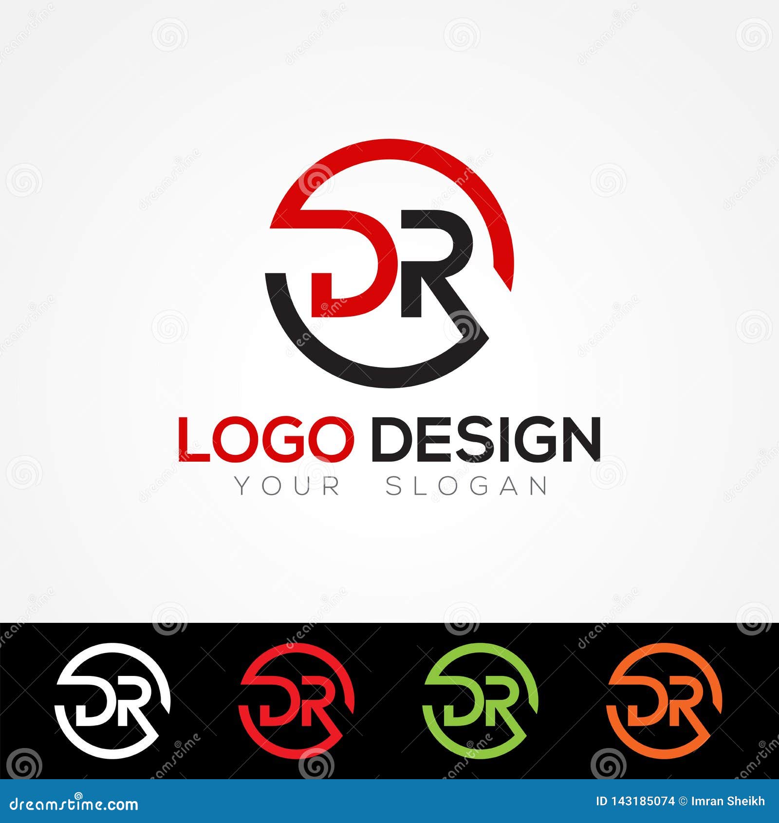 DR Letter Logo Design stock vector. Illustration of sign - 143185074