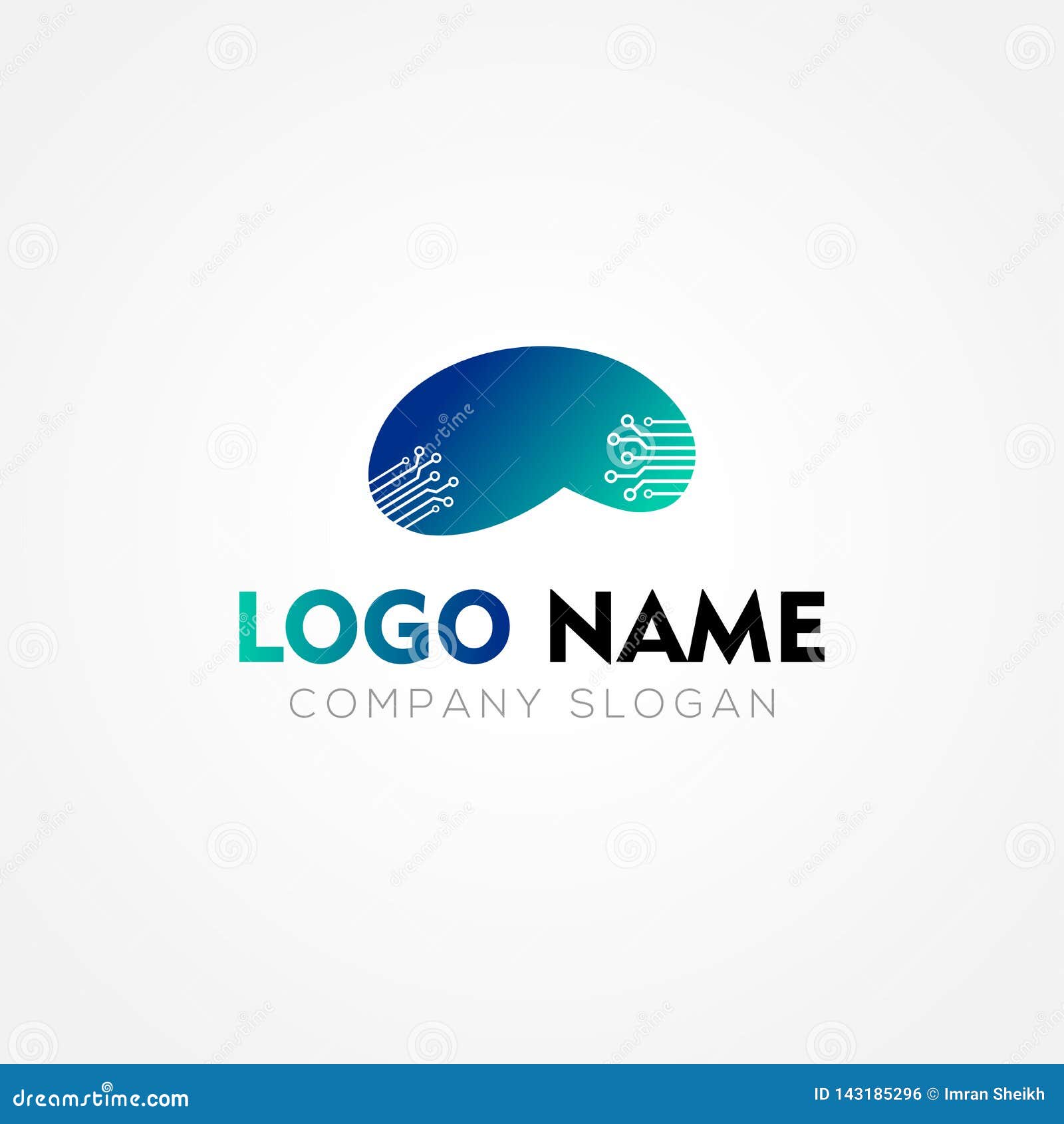 Bean Logo with Technology Shape Stock Vector - Illustration of vector ...