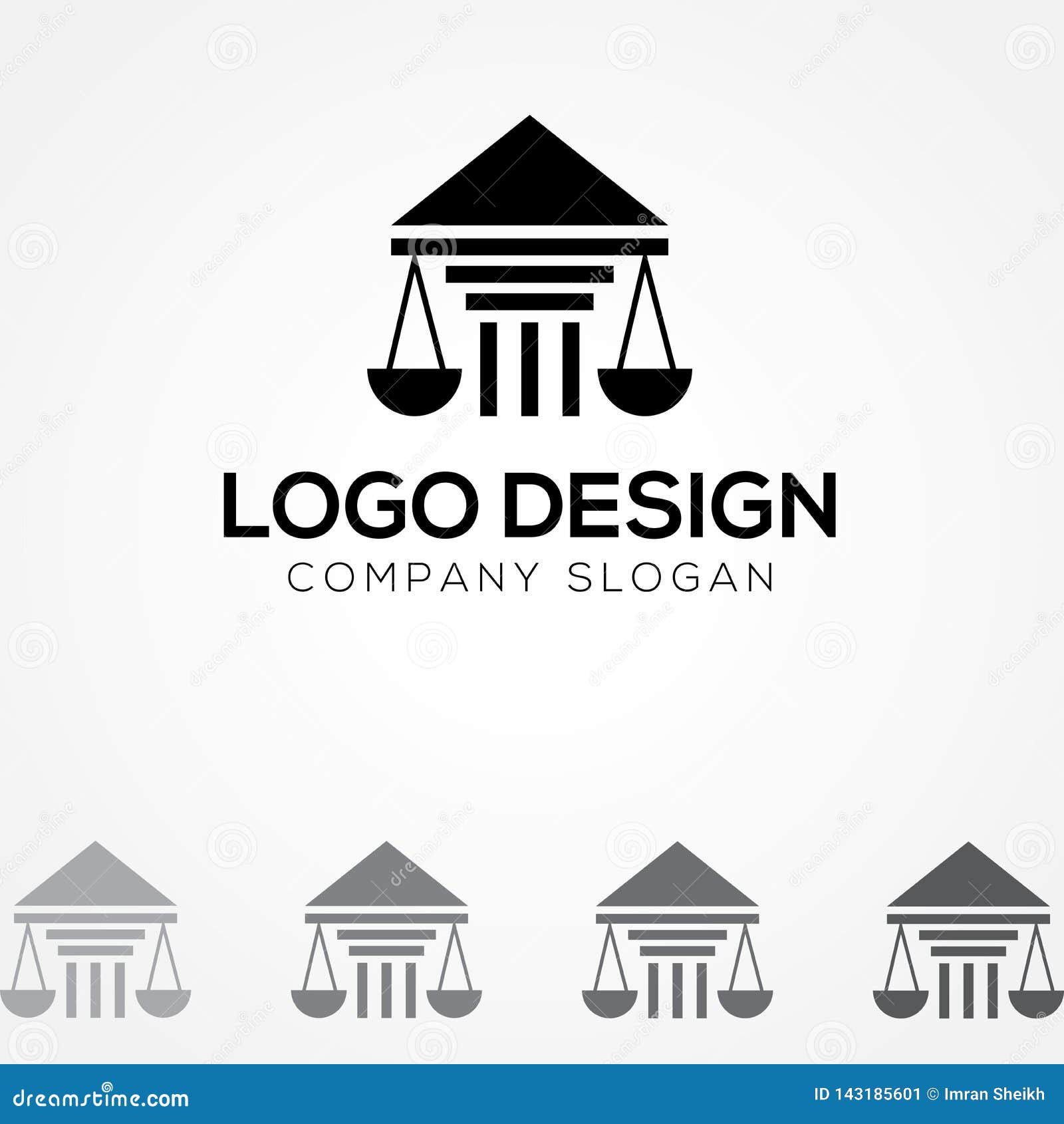 Law Company Logo Template stock vector. Illustration of elegant - 143185601