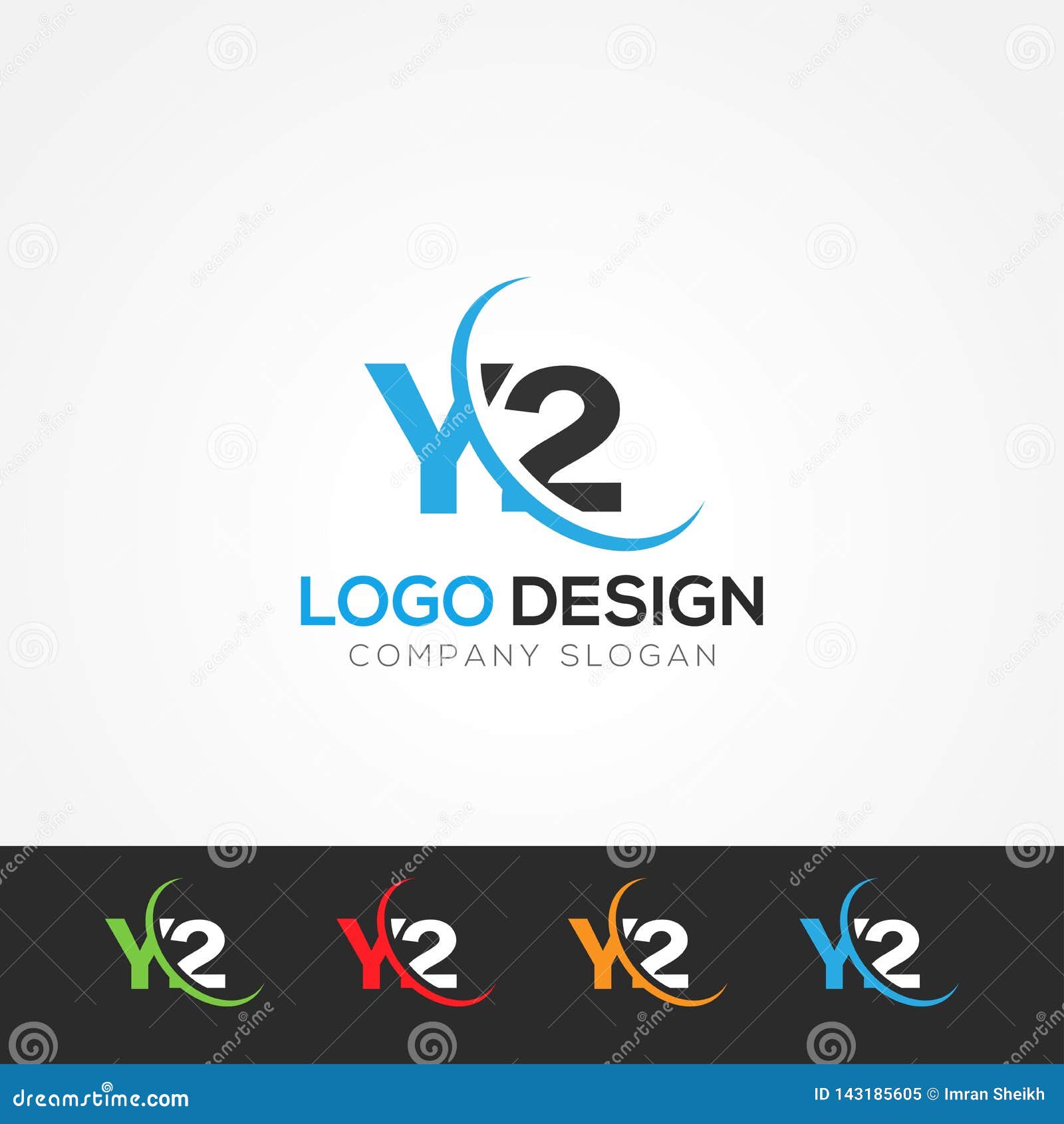 Y2 Letter Logo Design stock vector. Illustration of symbol - 143185605