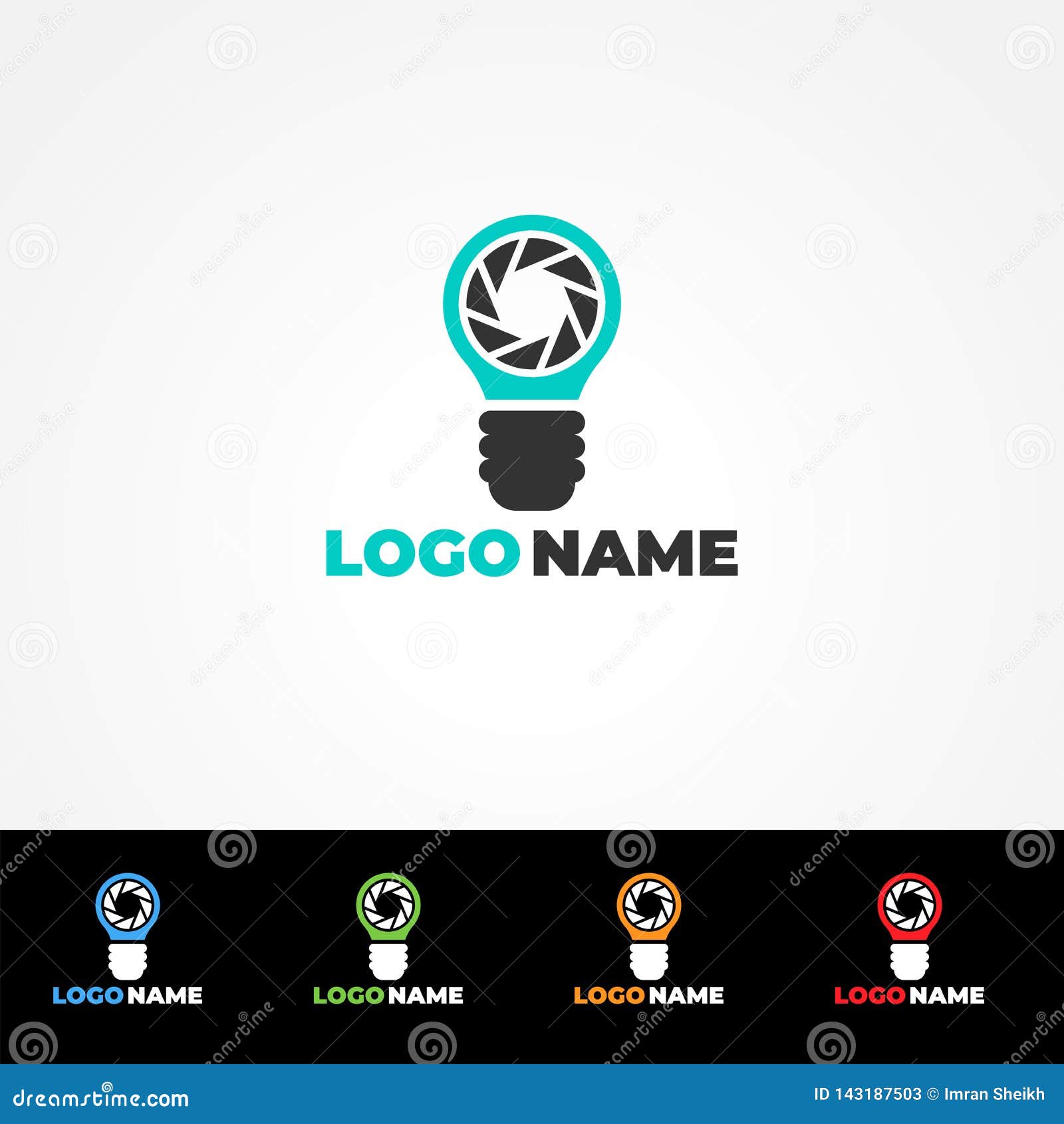 Camera Lance with Bulb Logo Stock Vector - Illustration of elegant ...